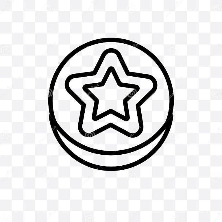 Favorites Button Vector Linear Icon Isolated on Transparent Background ...