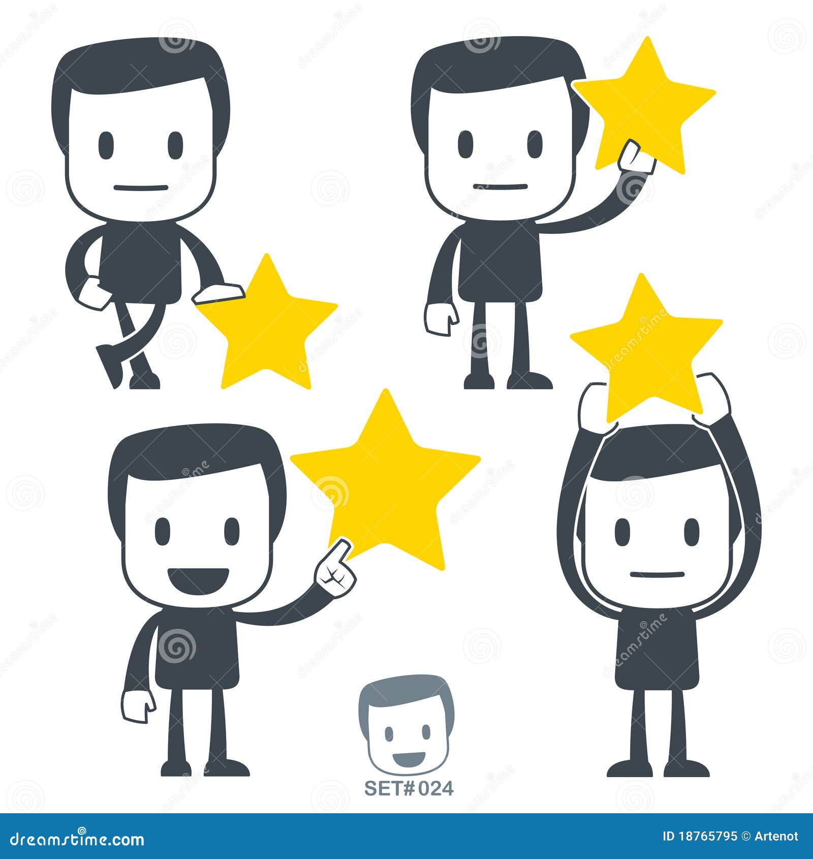 Favorites. Icon Man. Set#024 Stock Vector - Illustration of social ...