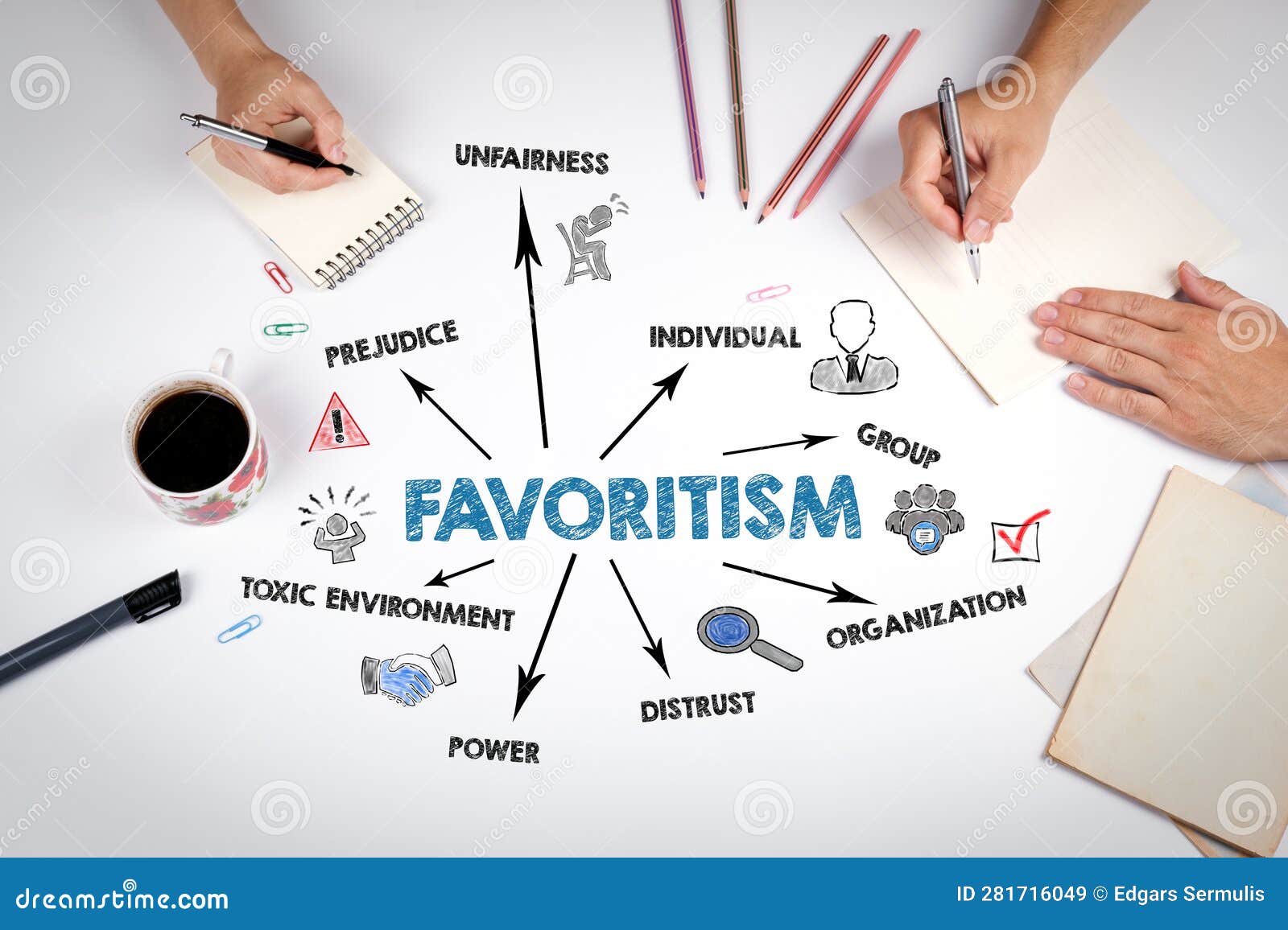 Favoritism Concept. the Meeting at the White Office Table Stock Image ...