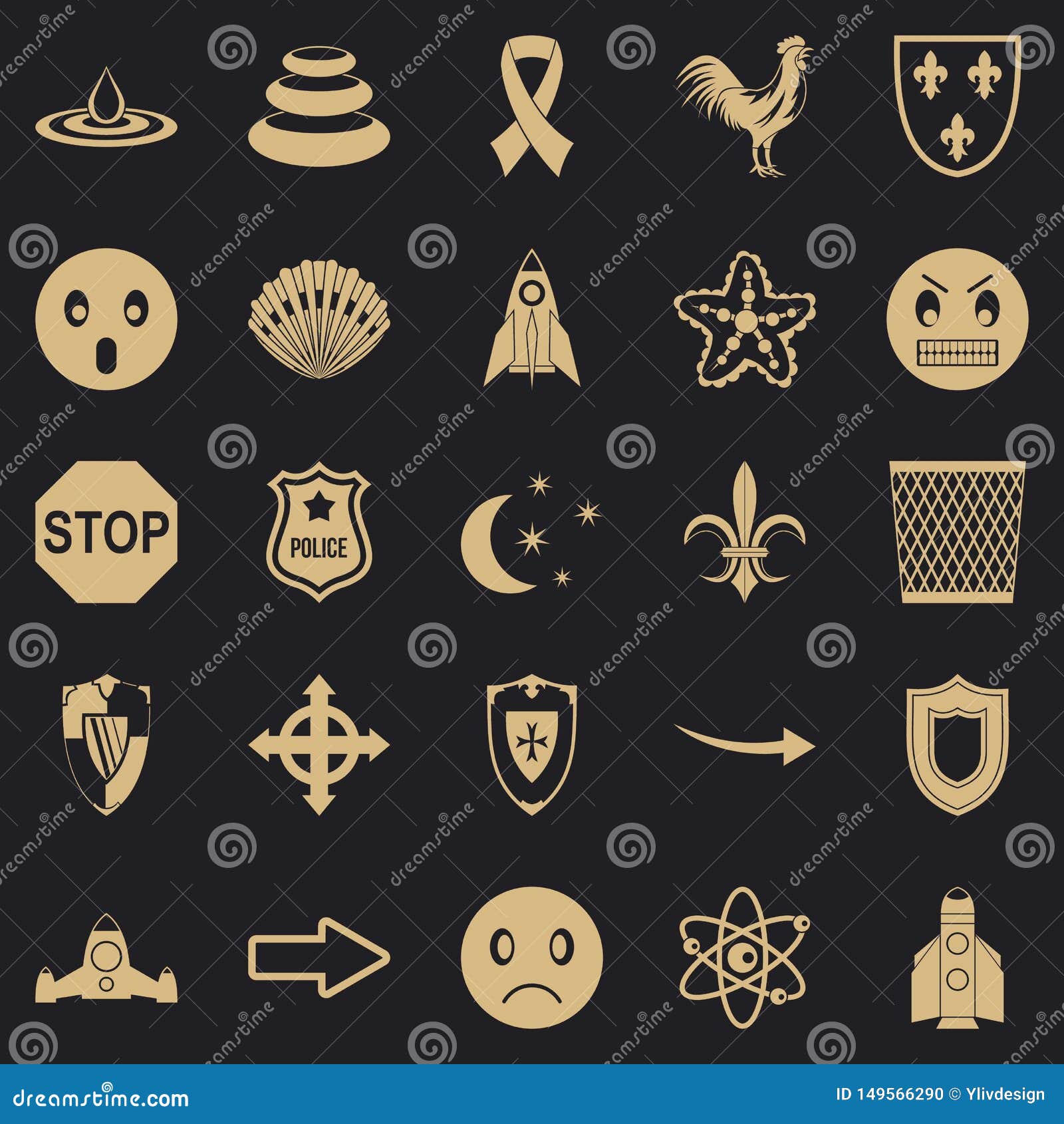 Favour Icons Set, Simple Style Stock Vector - Illustration of logo ...