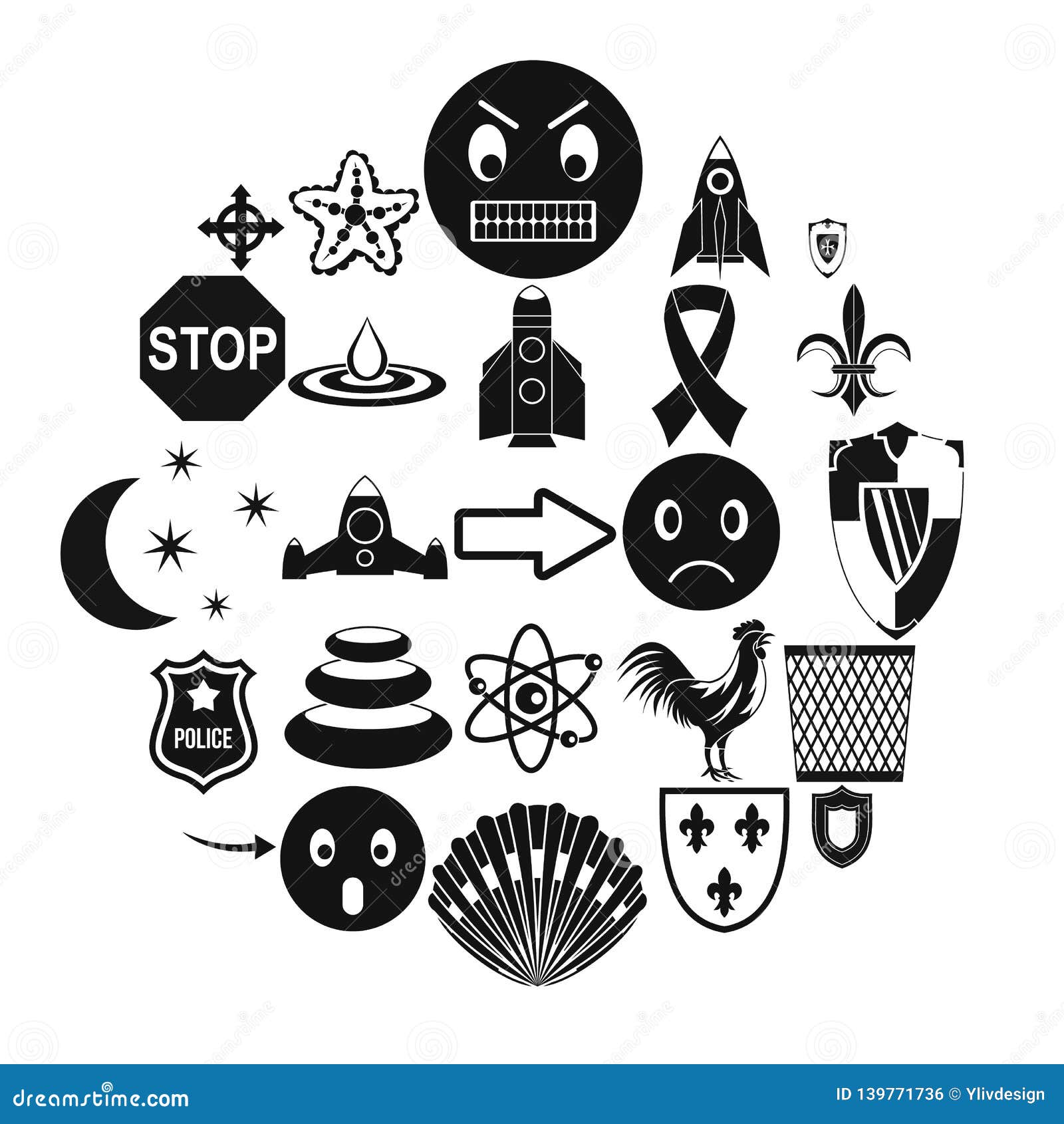 Favour Icons Set, Simple Style Stock Vector - Illustration of design ...
