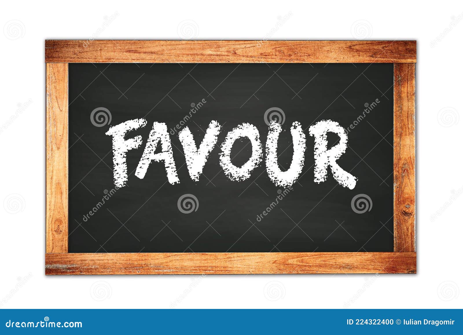 FAVOUR Text Written on Wooden Frame School Blackboard Stock Photo ...