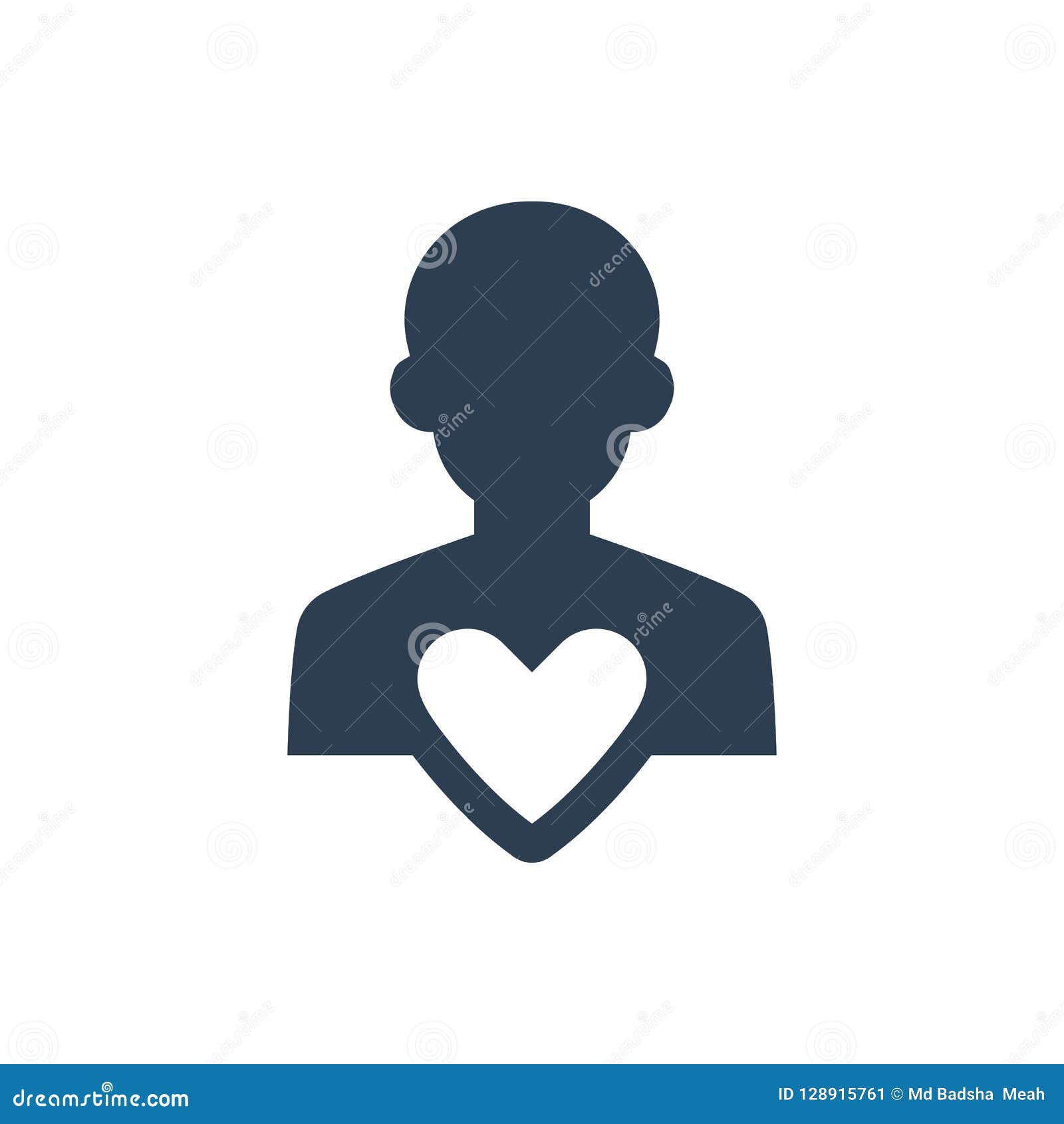Favourite customer icon stock vector. Illustration of heart - 128915761
