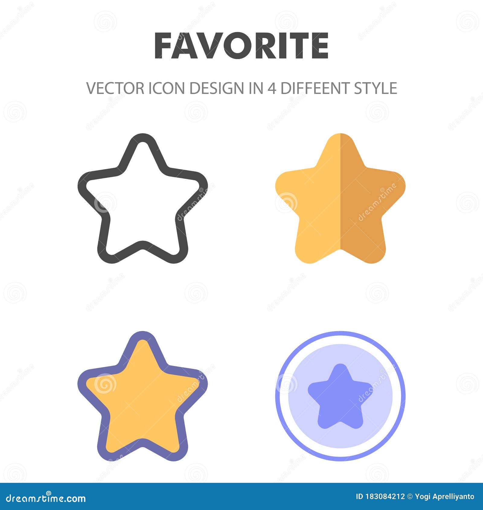 Favourite Icon Design in 4 Different Style. Icon Design for Your Web ...