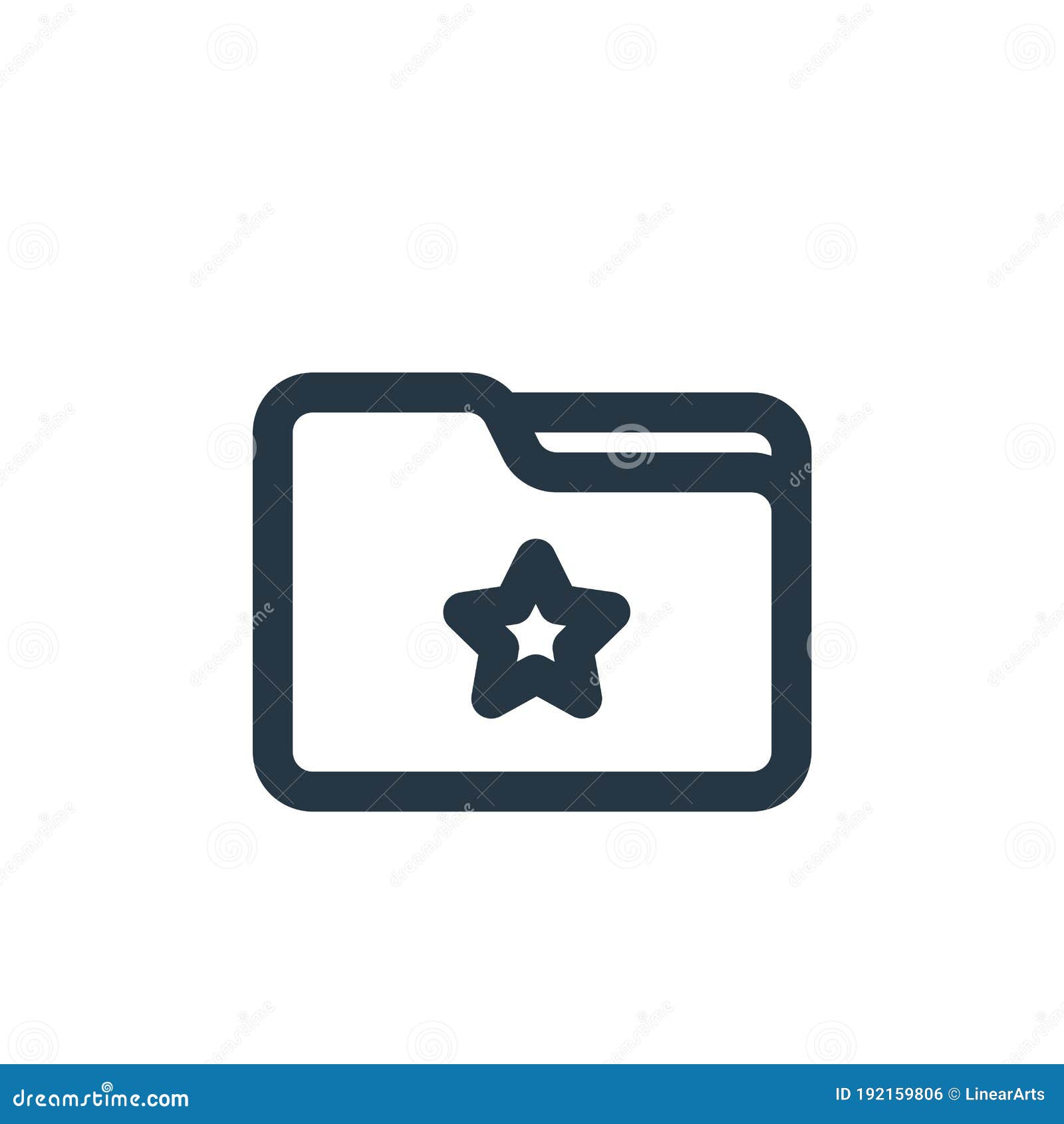 Favourite Icon Vector from File and Folder Concept. Thin Line ...