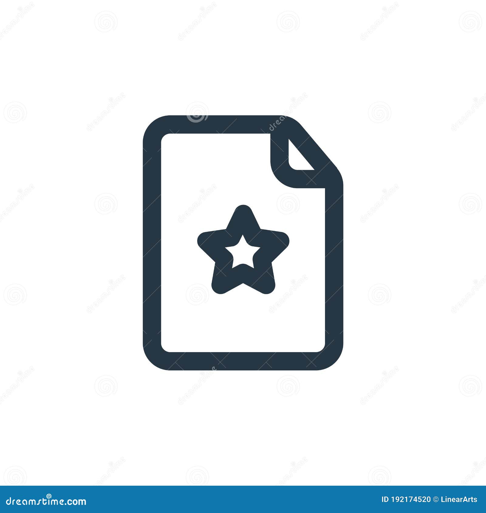 Favourite Page Icon Vector from File and Folder Concept. Thin Line ...