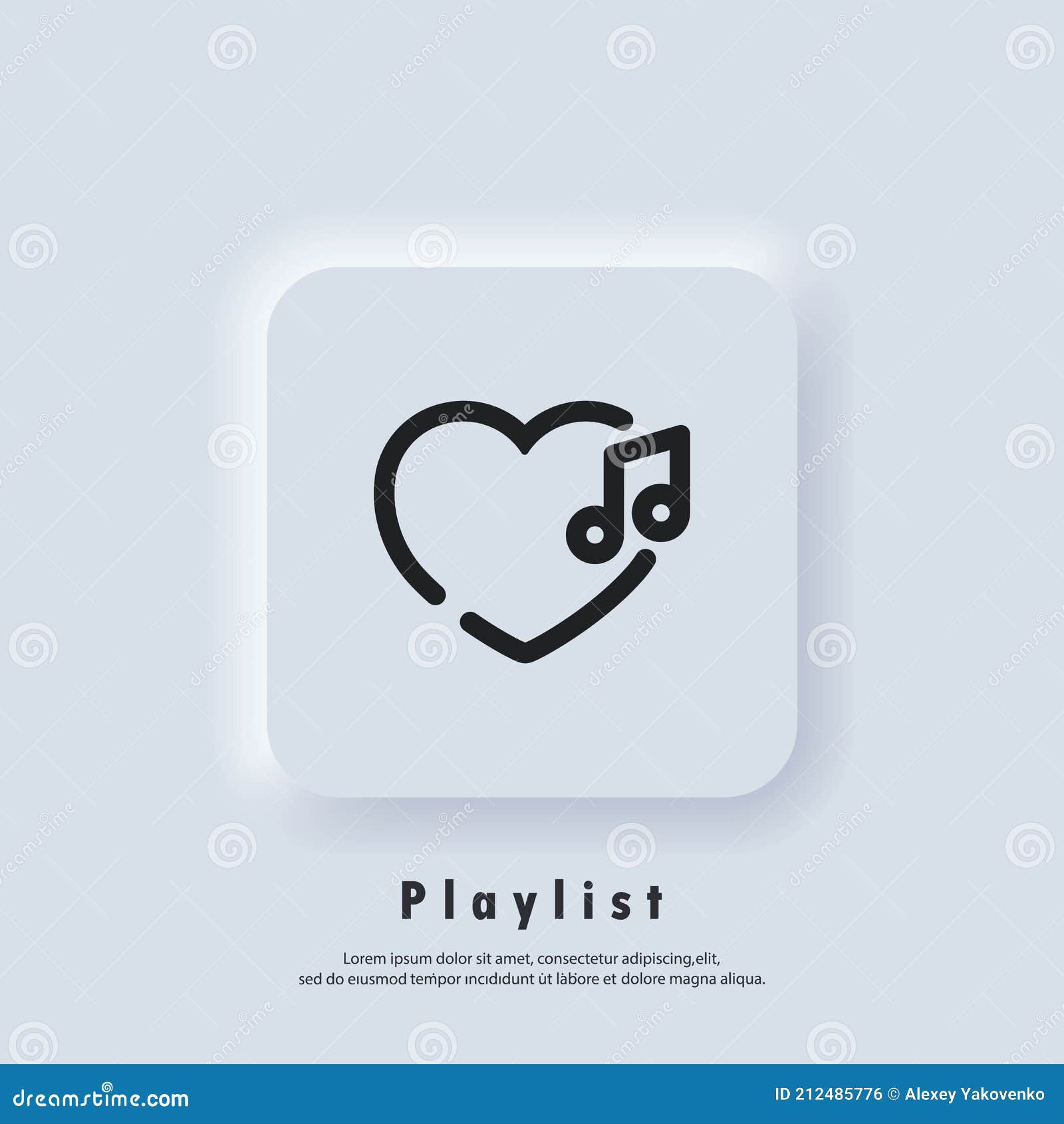 Favourite Playlist Icon. Songs. Music Player. Playlist Logo. Vector. UI ...