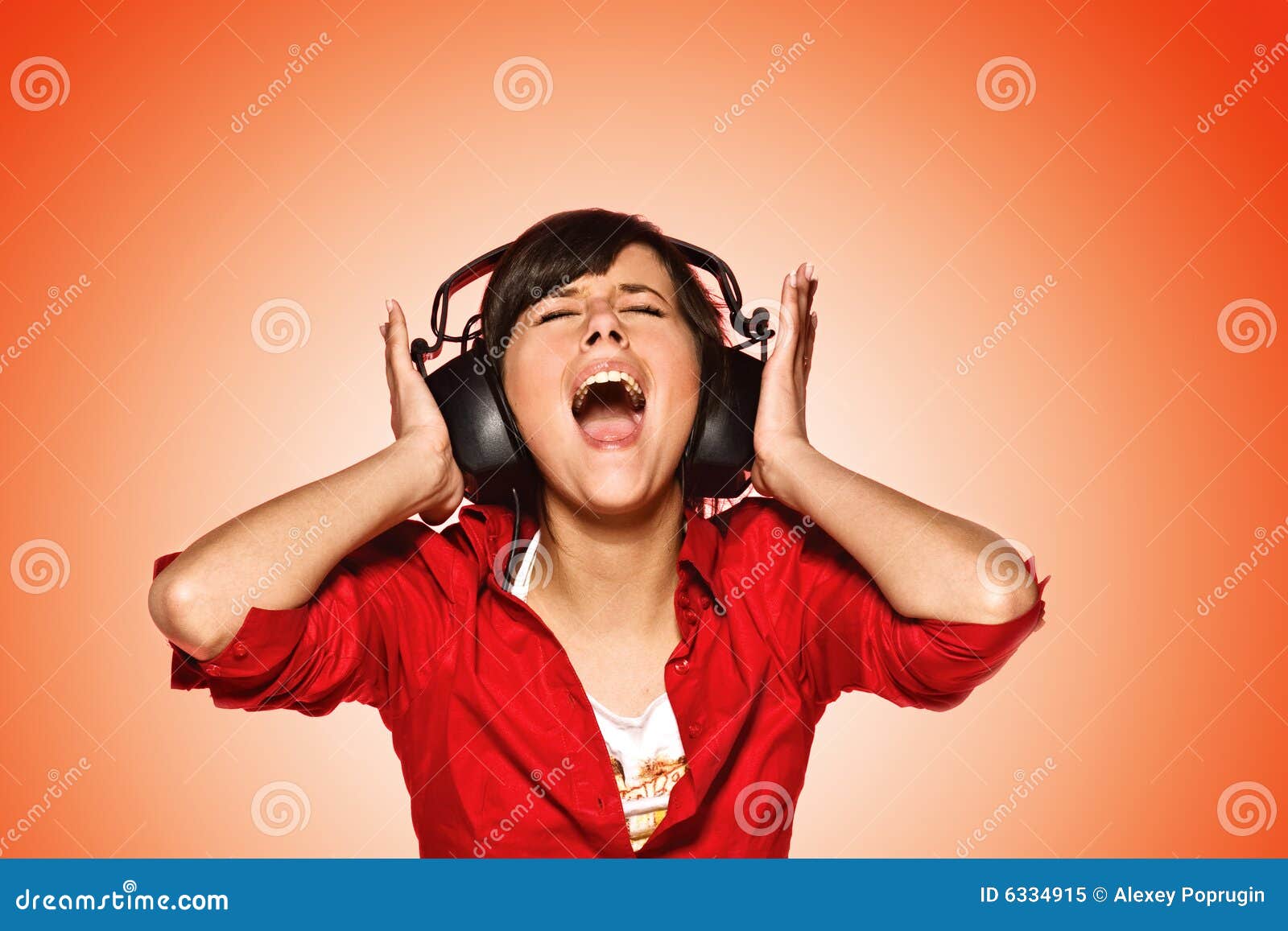 Favourite song stock image. Image of people, female, entertainment ...