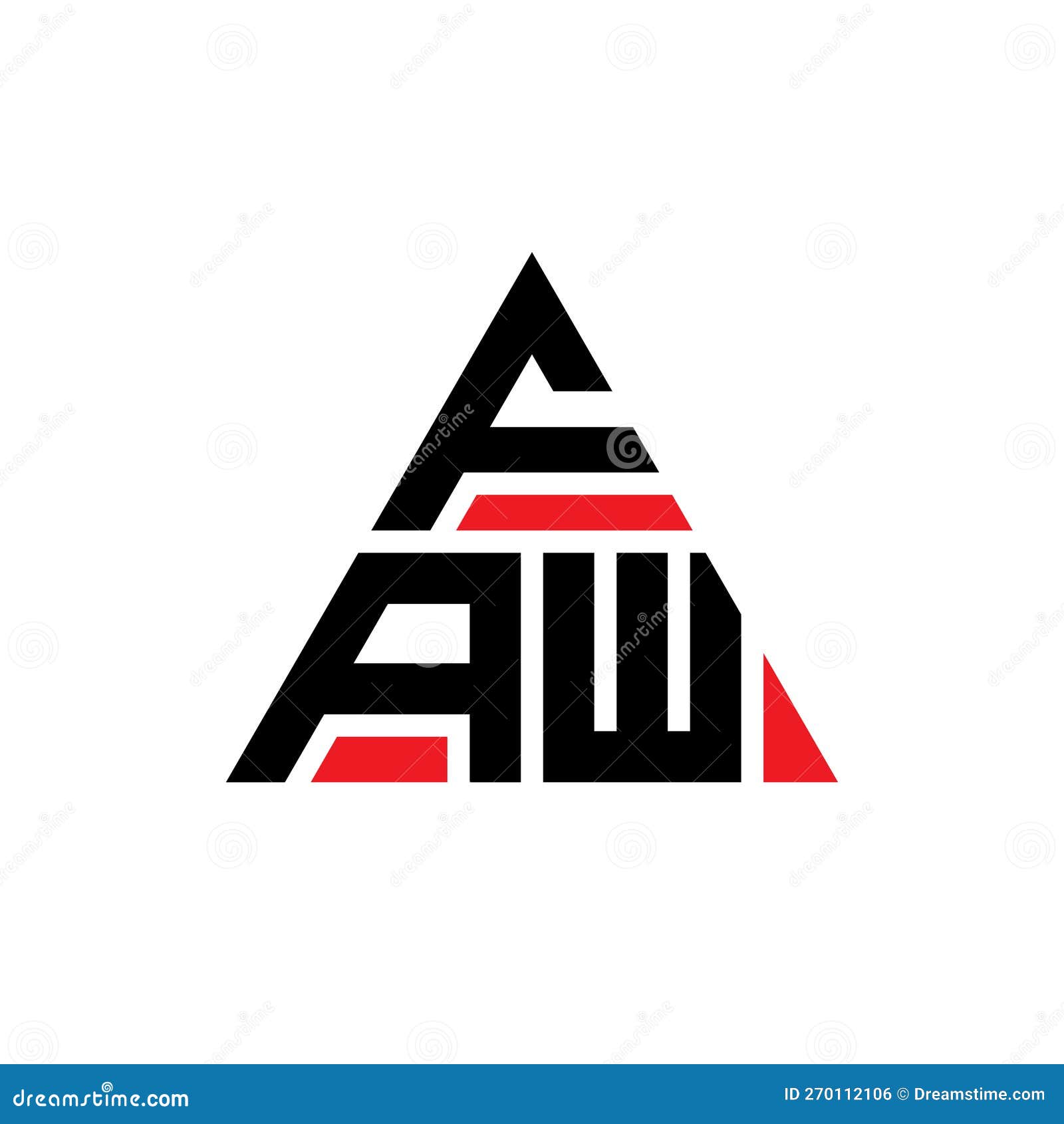 FAW Triangle Letter Logo Design with Triangle Shape. FAW Triangle Logo ...