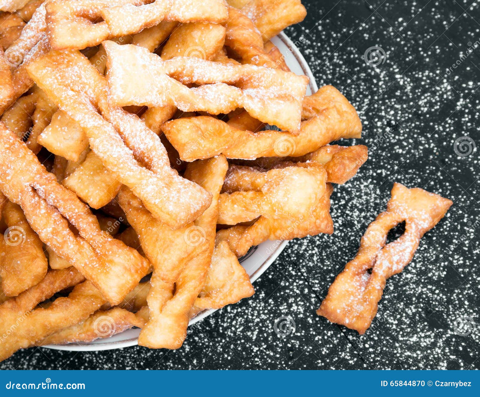 Faworki - Traditionele Poolse Koekjes Stock Foto - Image of voeding ...