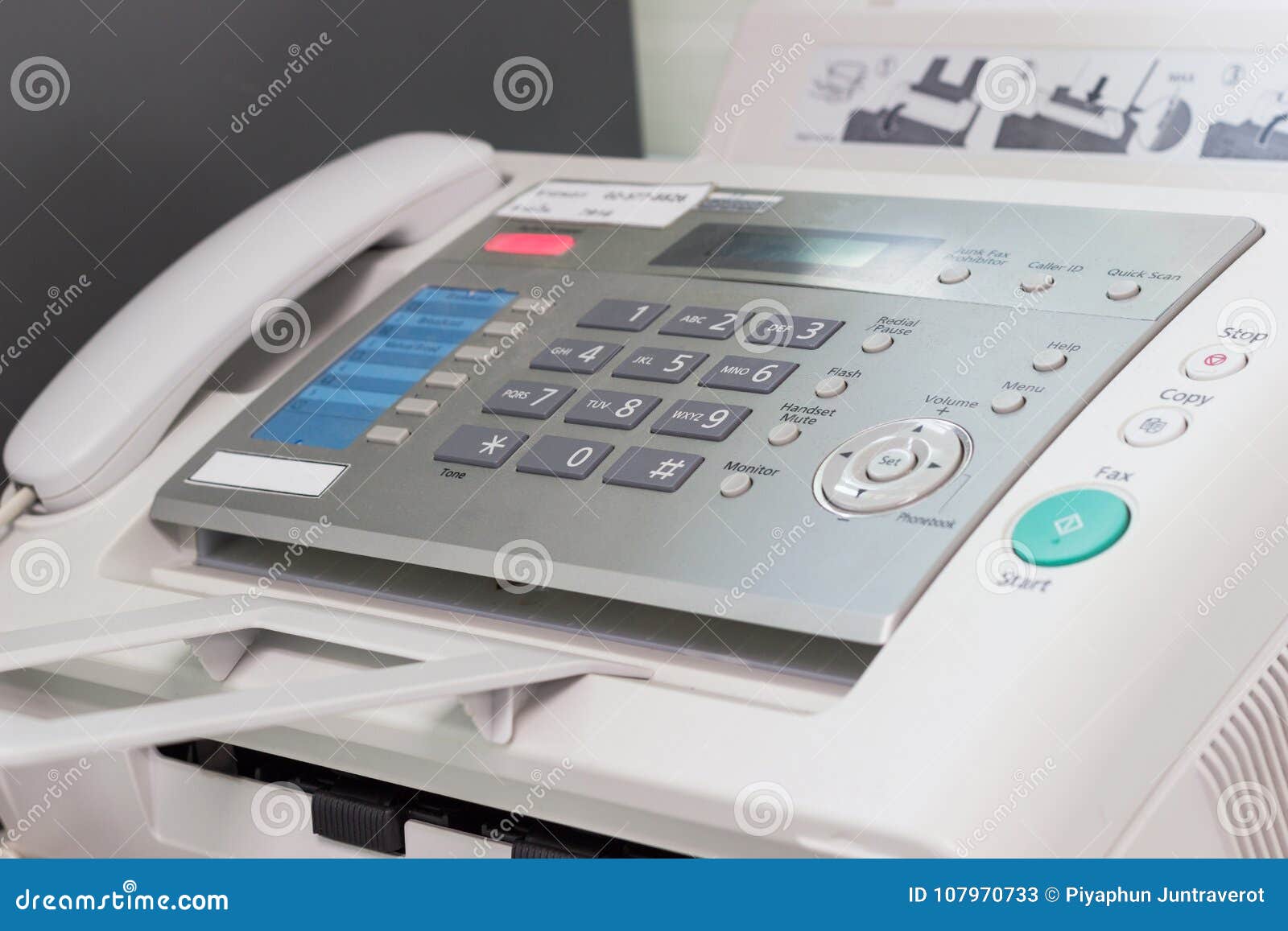 FAX is a Communications Technology Used To Copy Out of a Document Stock ...