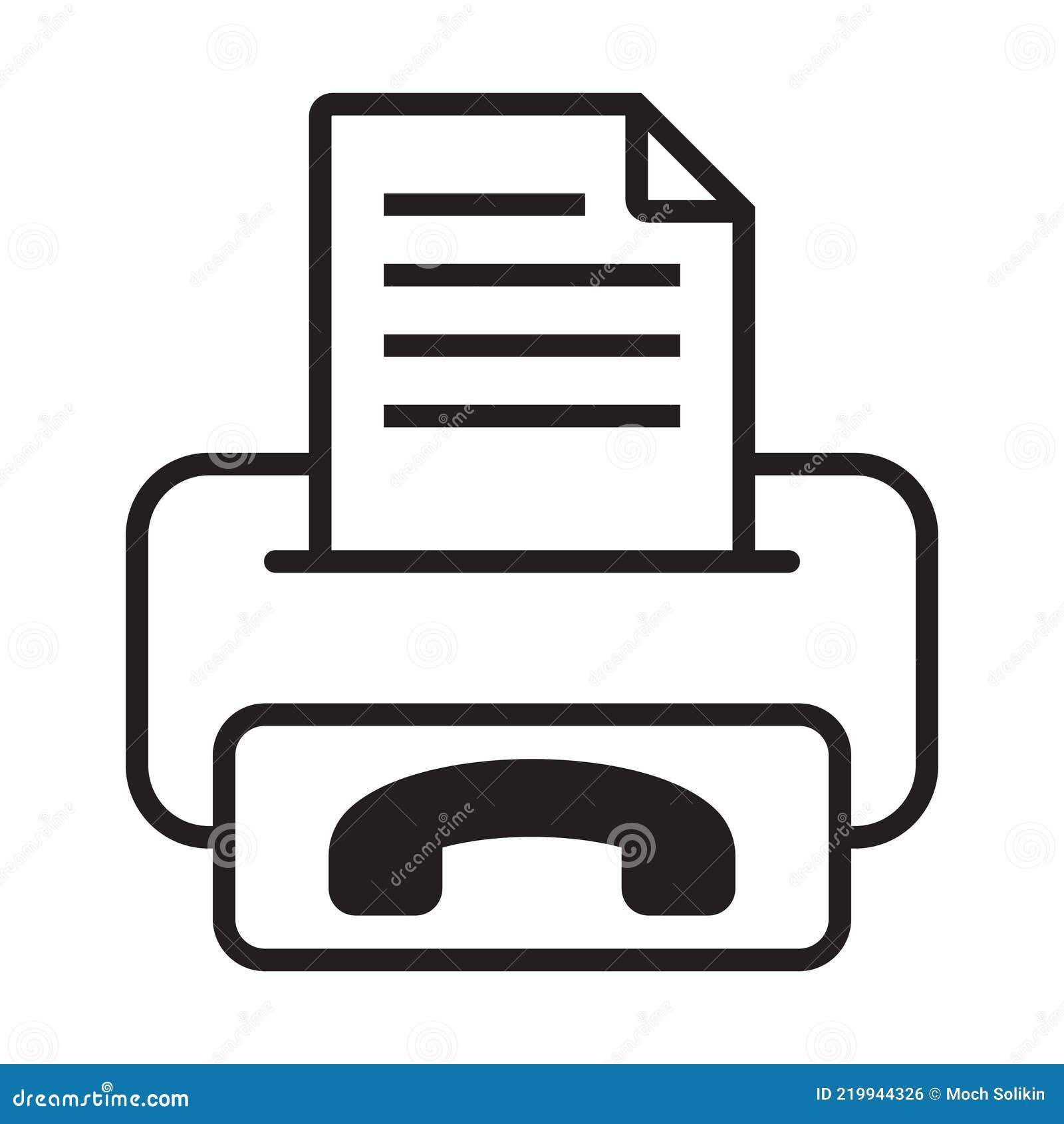Fax or Facsimile Line Art Vector Icon for Apps or Websites Stock Vector ...