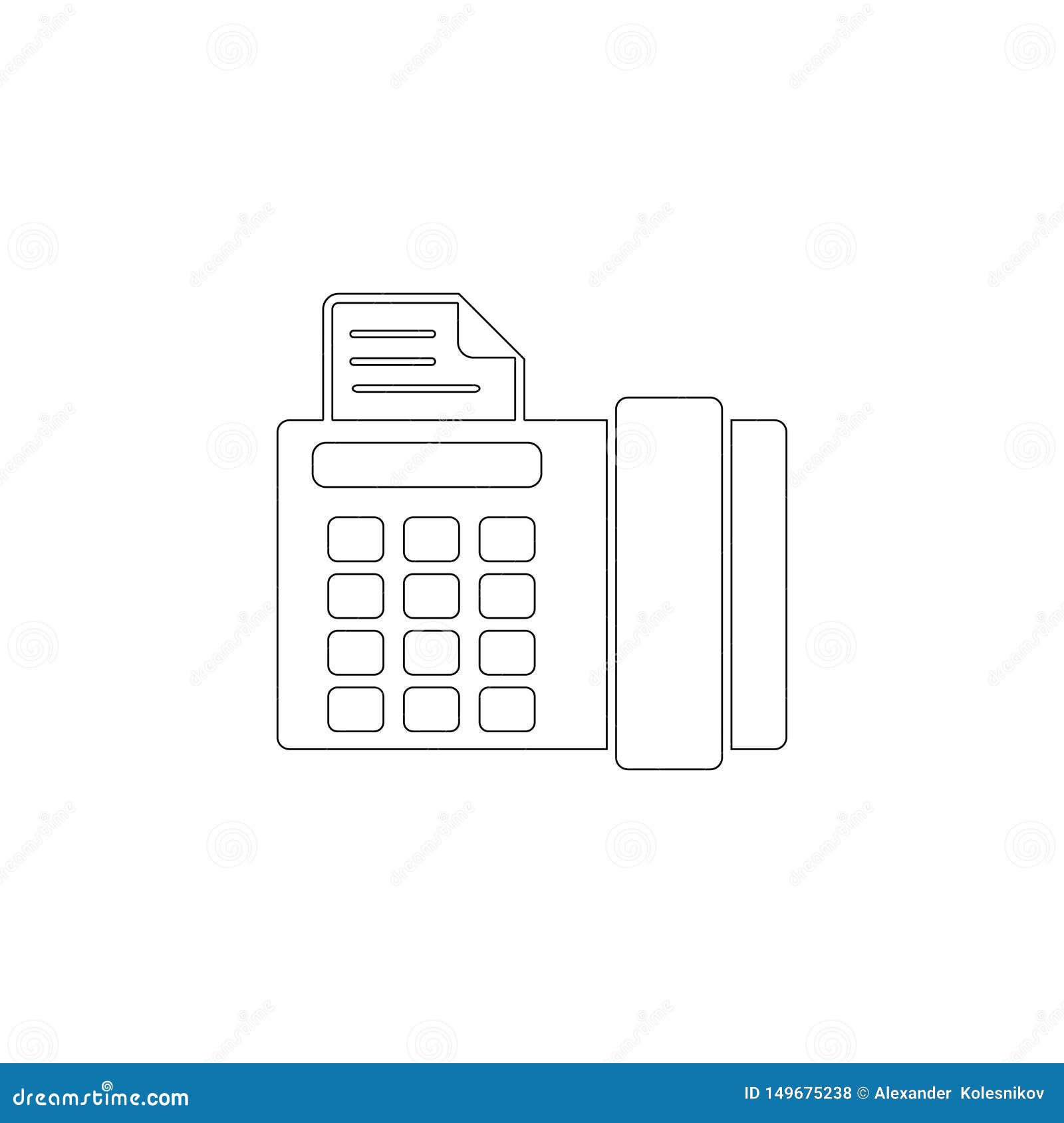 Fax. flat vector icon stock vector. Illustration of paper - 149675238