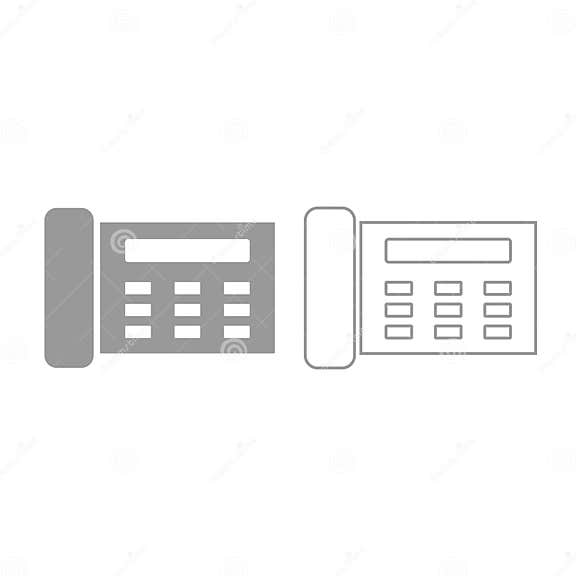 Fax icon. Grey set . stock vector. Illustration of communication ...