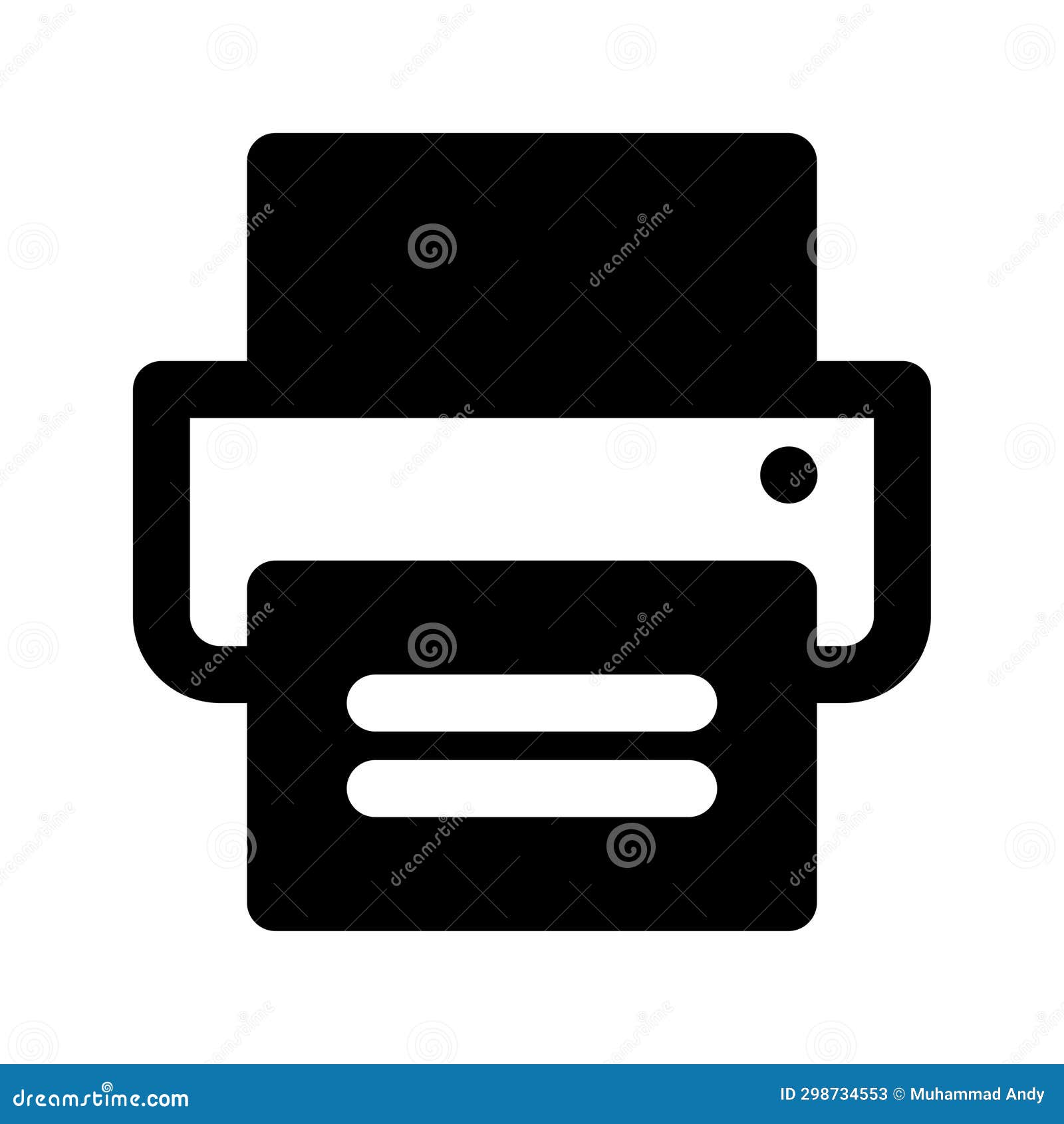 Fax Icon Vector. Flat Style Stock Vector - Illustration of equipment ...