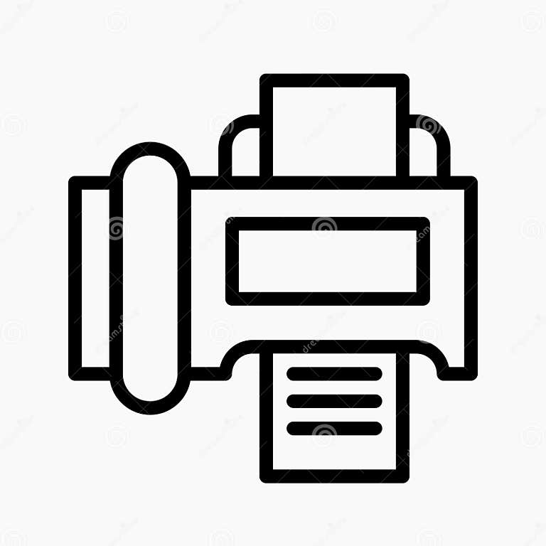 Fax Icon Vector. Fax Machine Symbol for Any Purposes Stock Vector ...