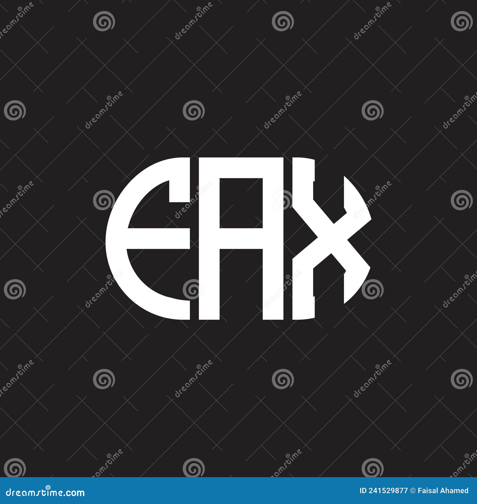 FAX Letter Logo Design on Black Background. FAX Creative Initials ...