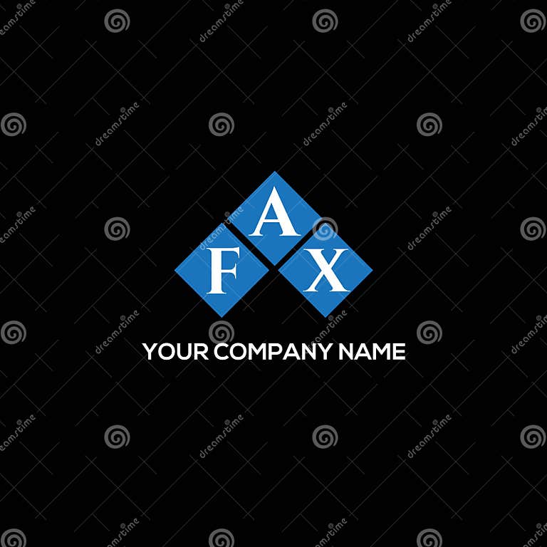 FAX Letter Logo Design on BLACK Background. FAX Creative Initials ...