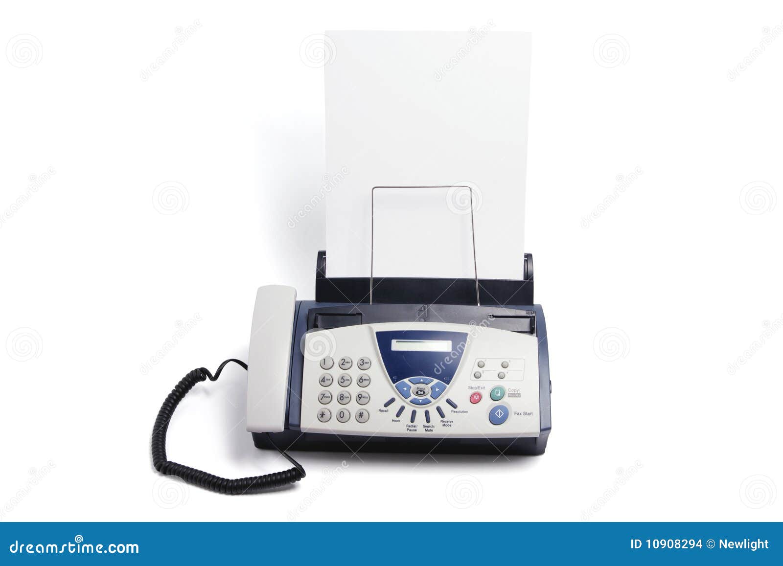 Fax Machine stock photo. Image of paper, phone, business - 10908294