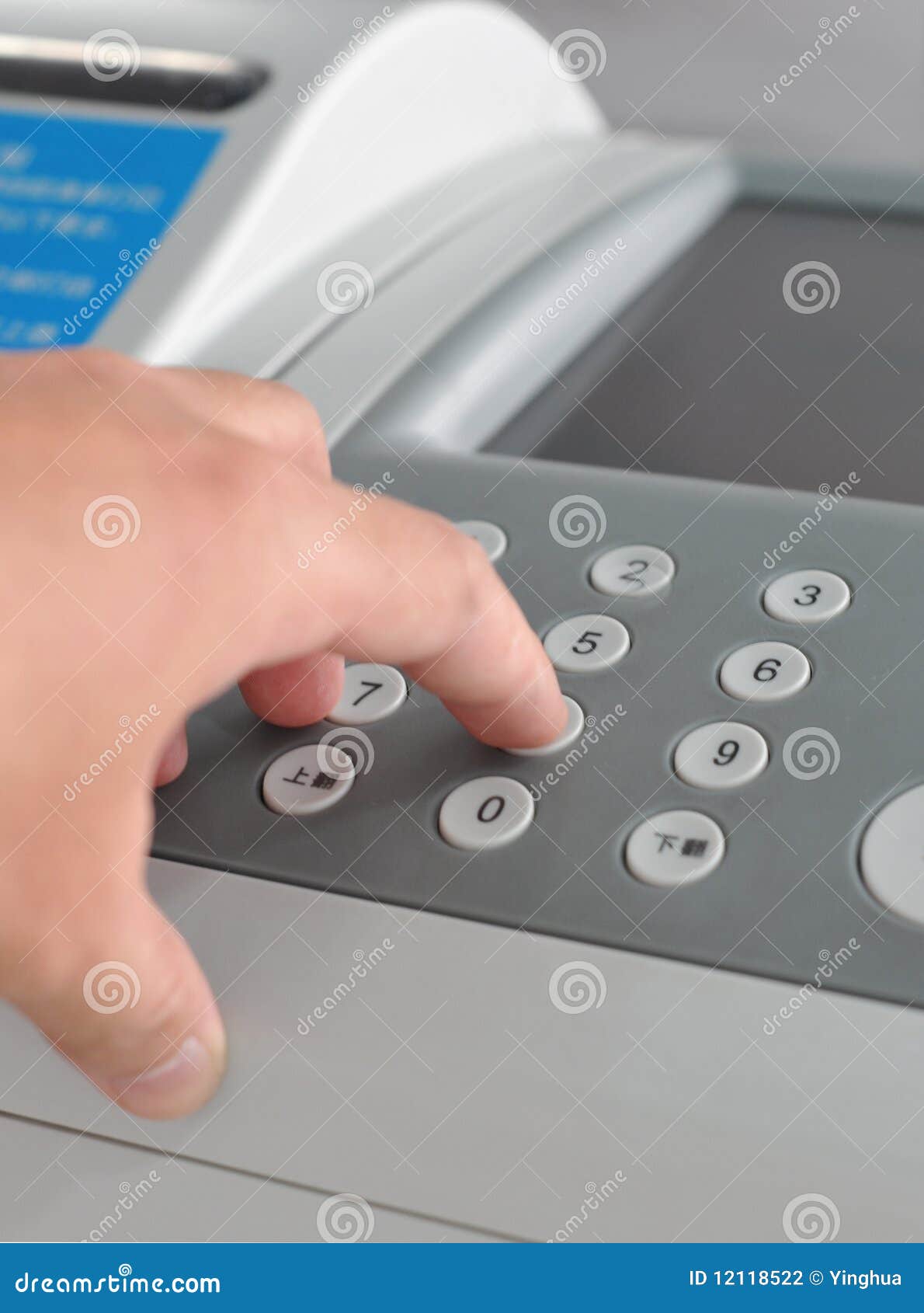 Fax machine stock photo. Image of human, keypad, business - 12118522