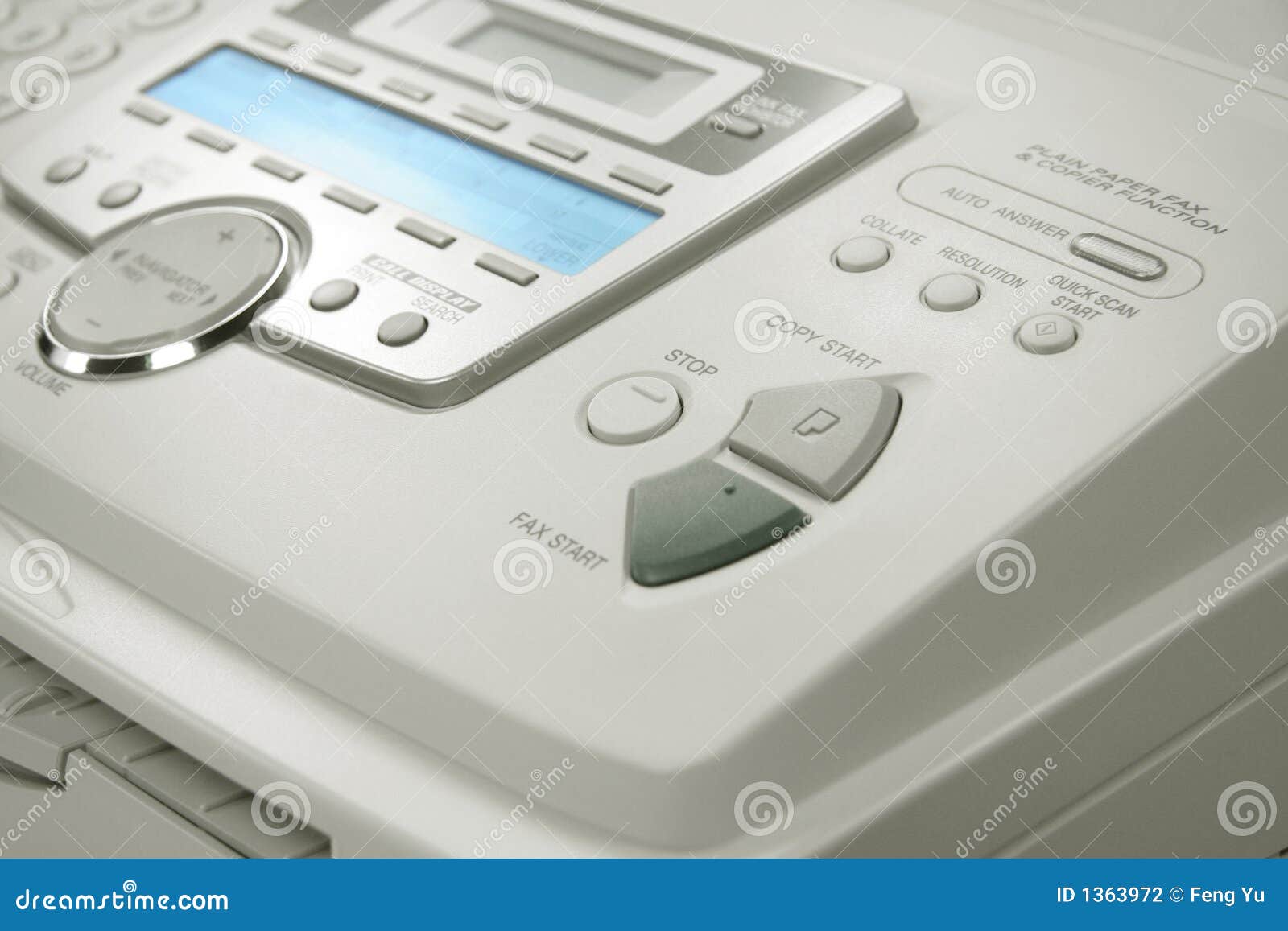 Fax machine stock photo. Image of information, paper, digital - 1363972