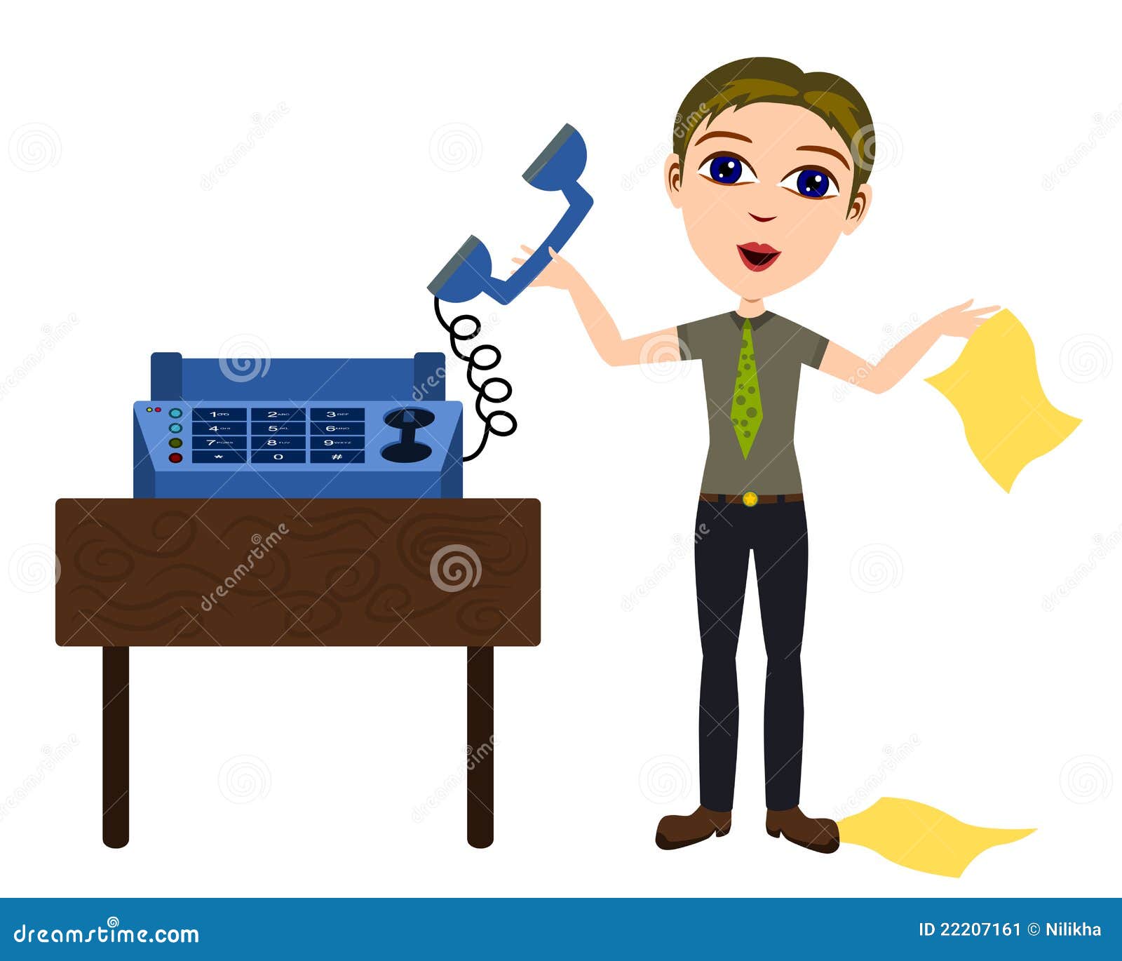 Fax machine stock illustration. Illustration of telephone - 22207161