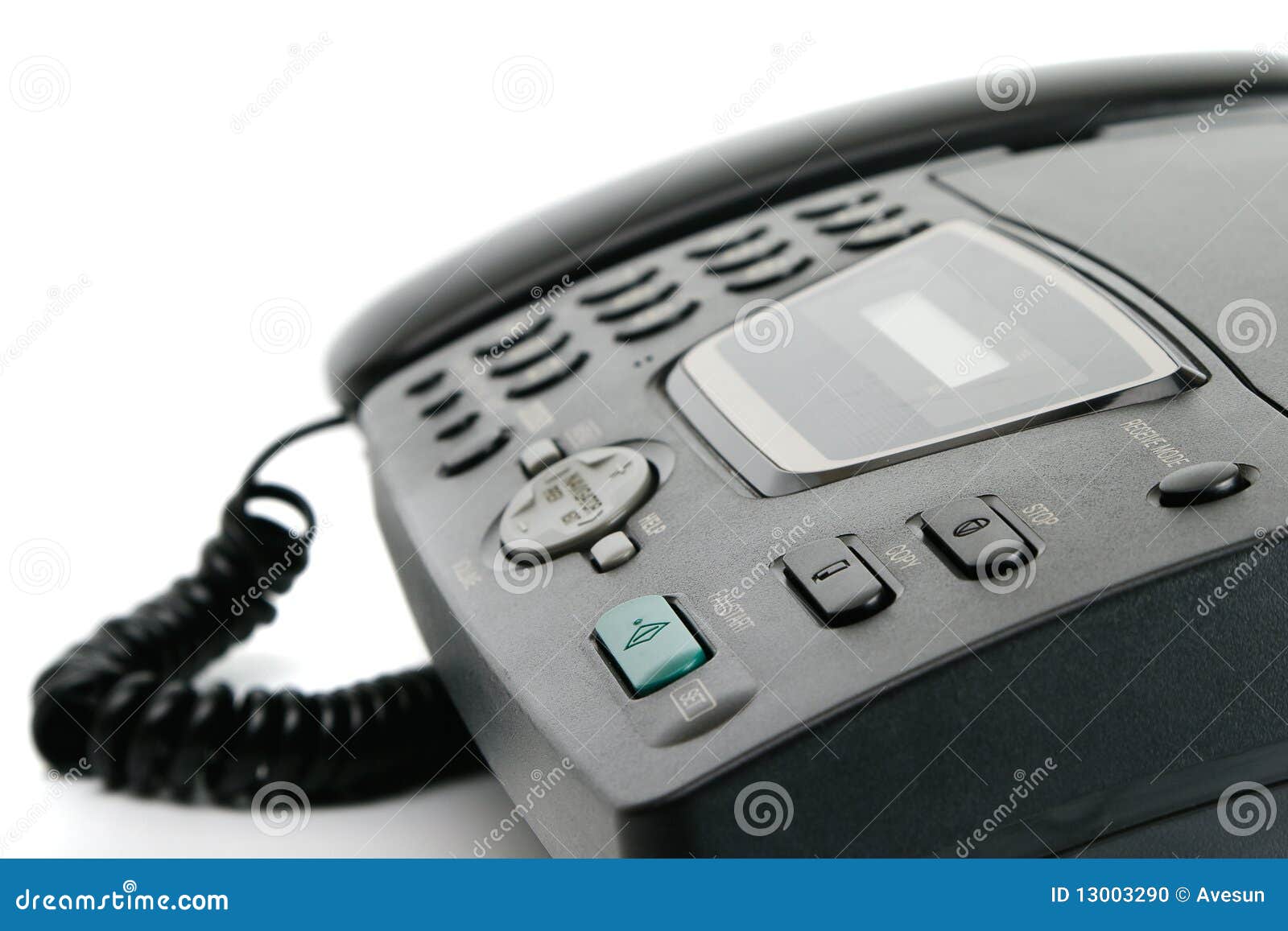 Fax machine closeup stock photo. Image of background - 13003290
