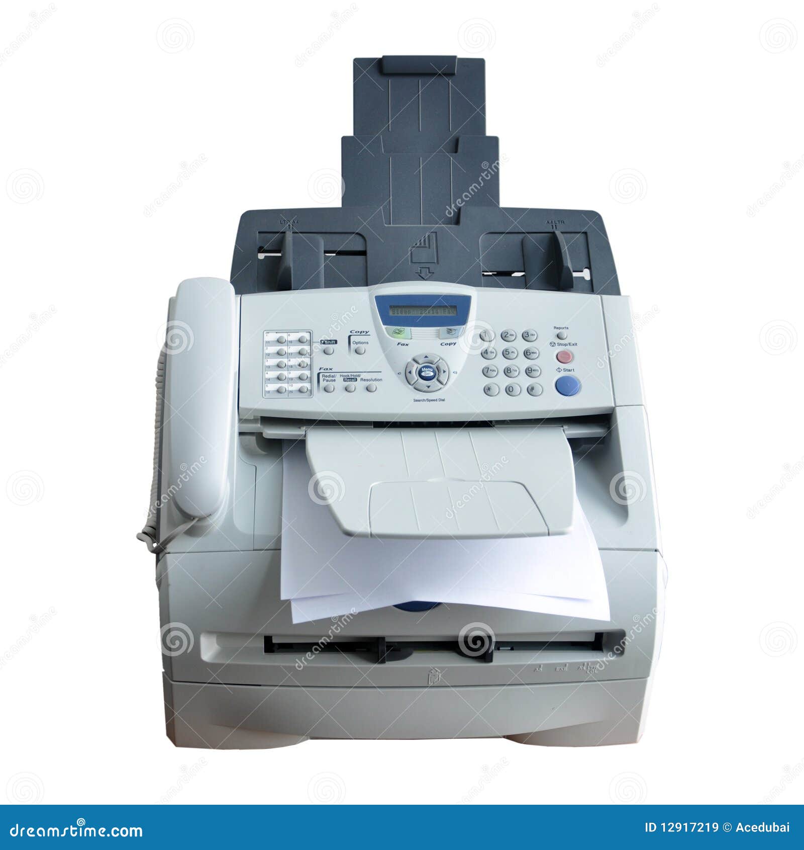 Fax Machine Cutout Isolated Stock Image - Image of laser, simile: 12917219