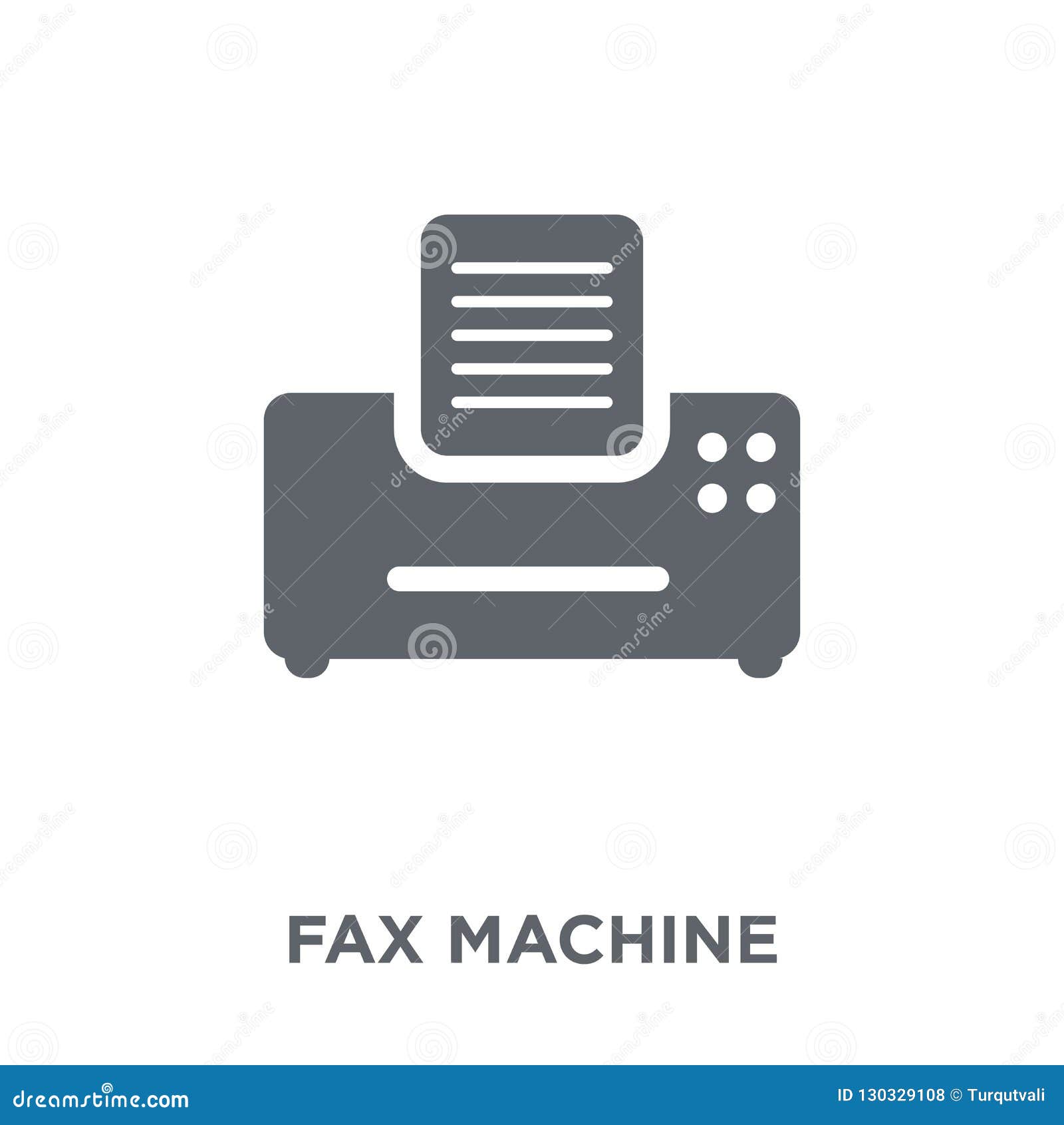 Fax Machine Icon from Electronic Devices Collection. Stock Vector ...