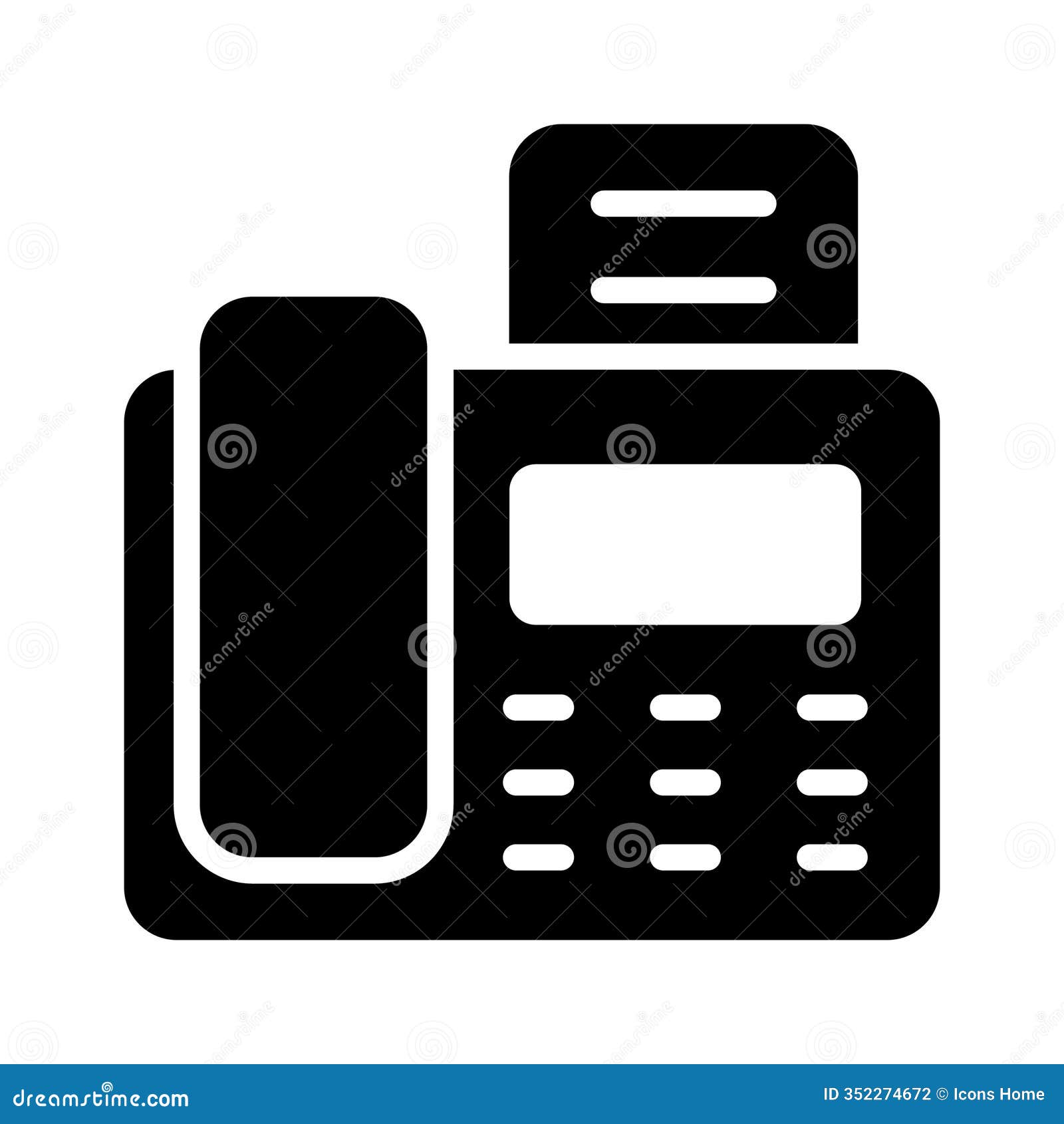 Fax Machine Icon Representing Traditional Document Transmission and ...