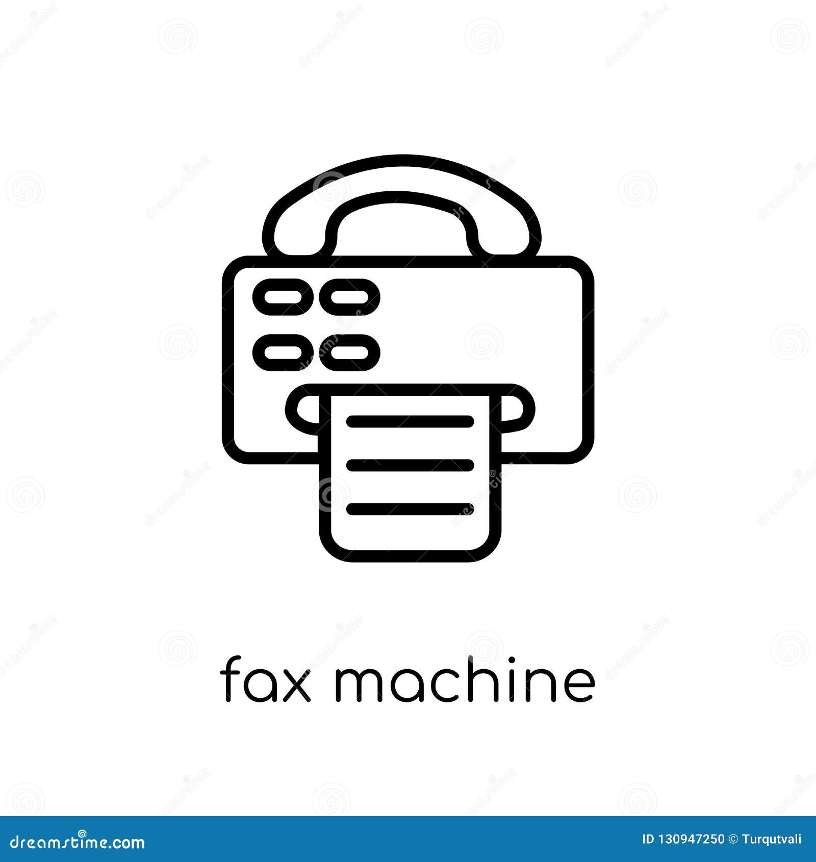 Fax Machine Icon. Trendy Modern Flat Linear Vector Fax Machine I Stock ...