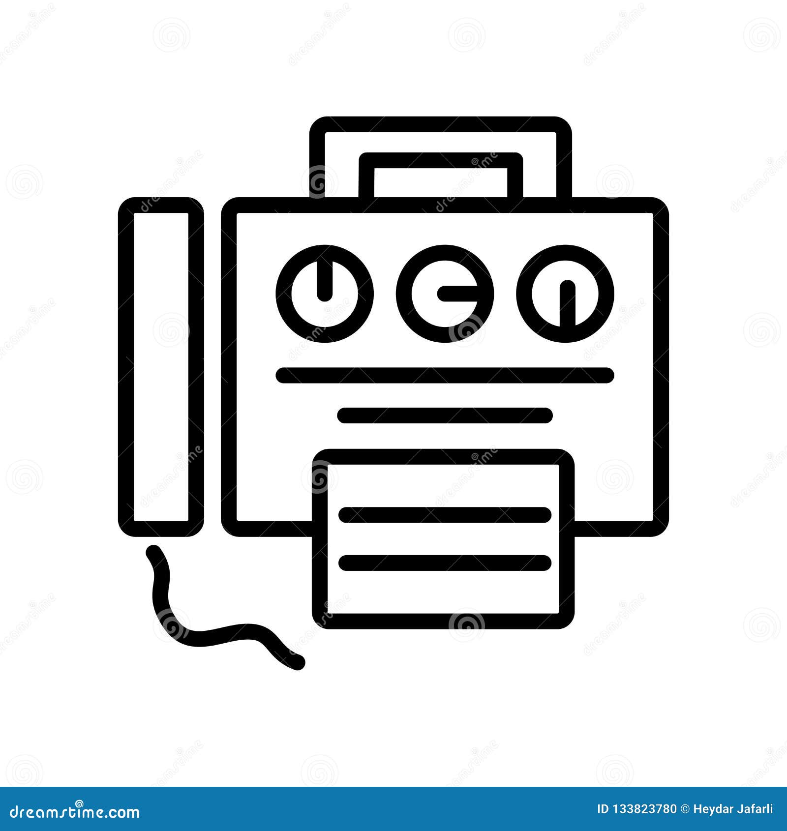 Fax Machine Icon Vector Isolated on White Background, Fax Machine Sign ...