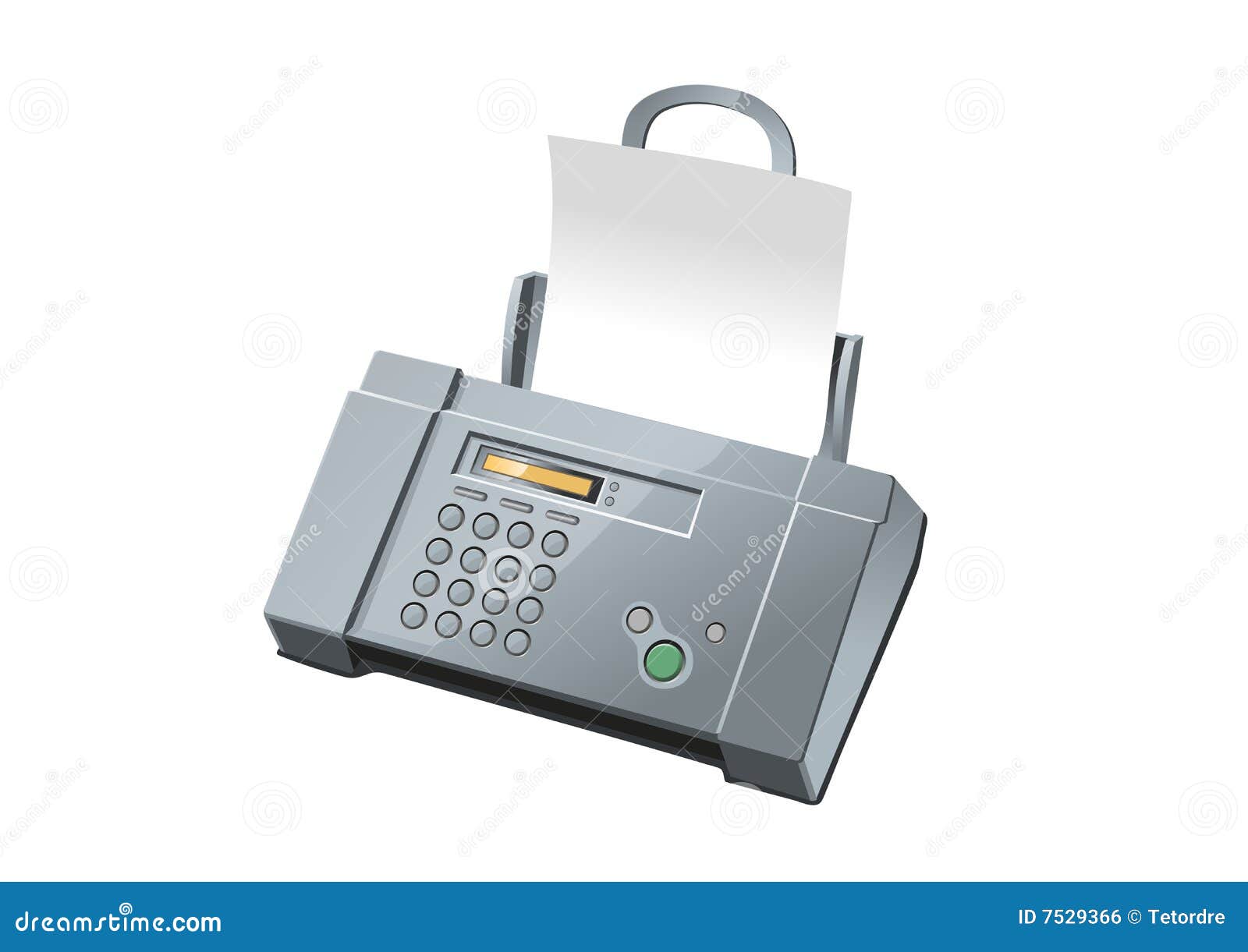 Fax machine, illustration stock illustration. Illustration of received ...
