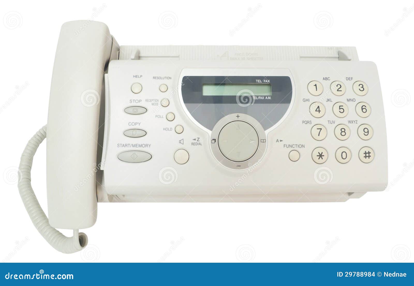 Fax machine. stock photo. Image of call, page, machine - 29788984