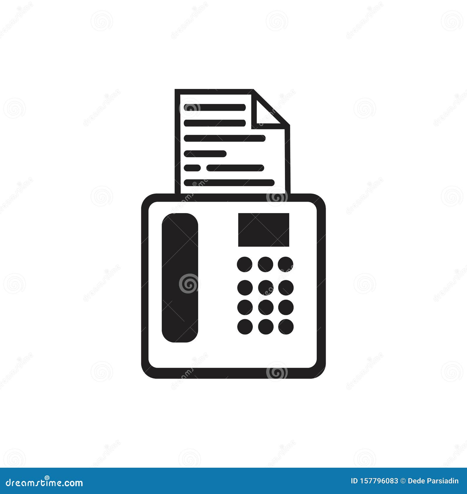 Fax Machine Logo Template Vector Icon Design Stock Vector ...