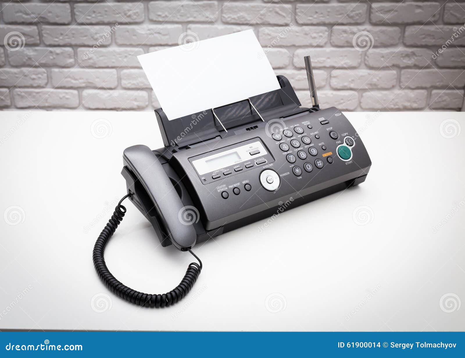 Fax machine stock photo. Image of output, office, push - 61900014