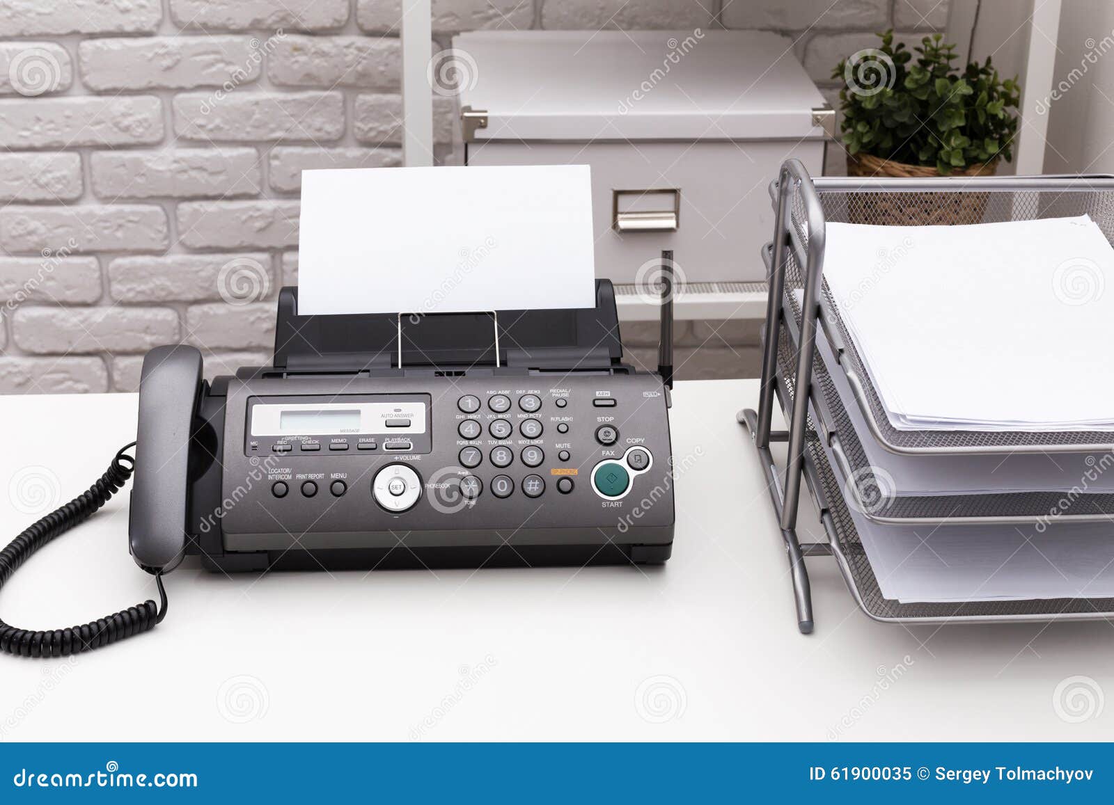 Fax machine stock image. Image of multifunction, duplicate - 61900035