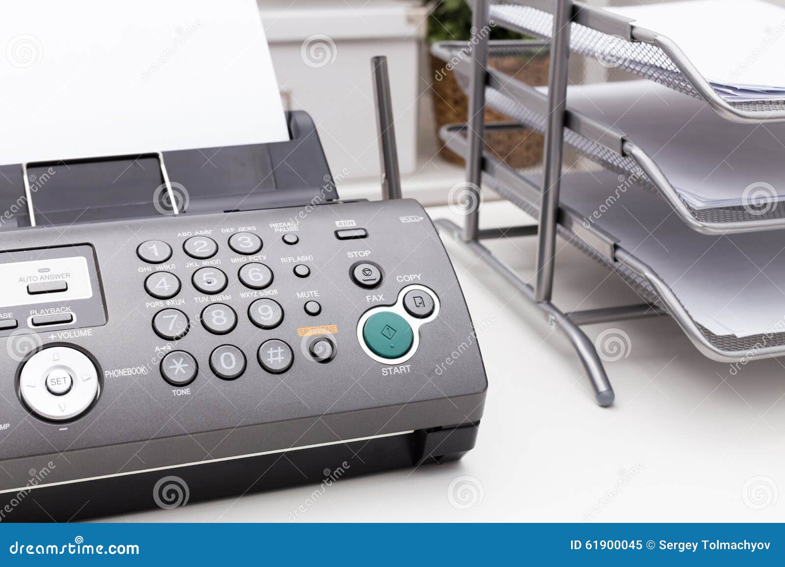 Fax machine stock image. Image of facsimile, black, equipment - 61900045