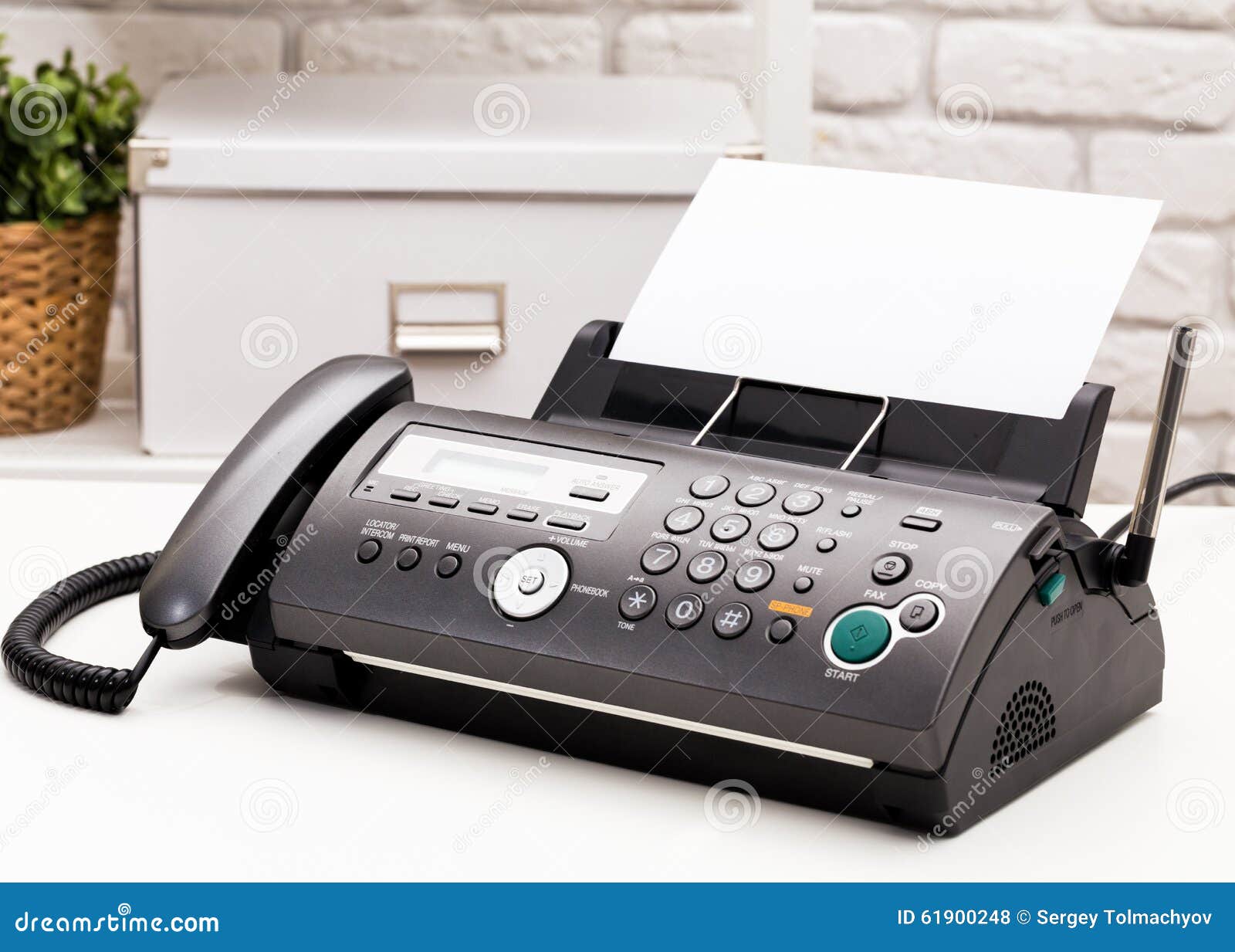 Fax machine stock photo. Image of modern, peripheral - 61900248