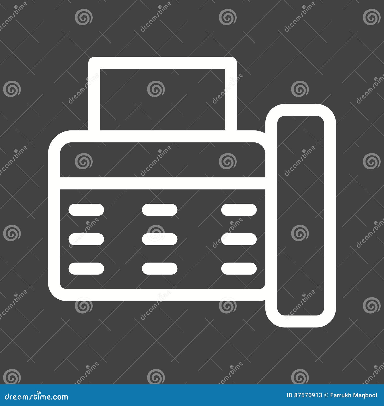 Fax Cartoon Vector | CartoonDealer.com #87570913