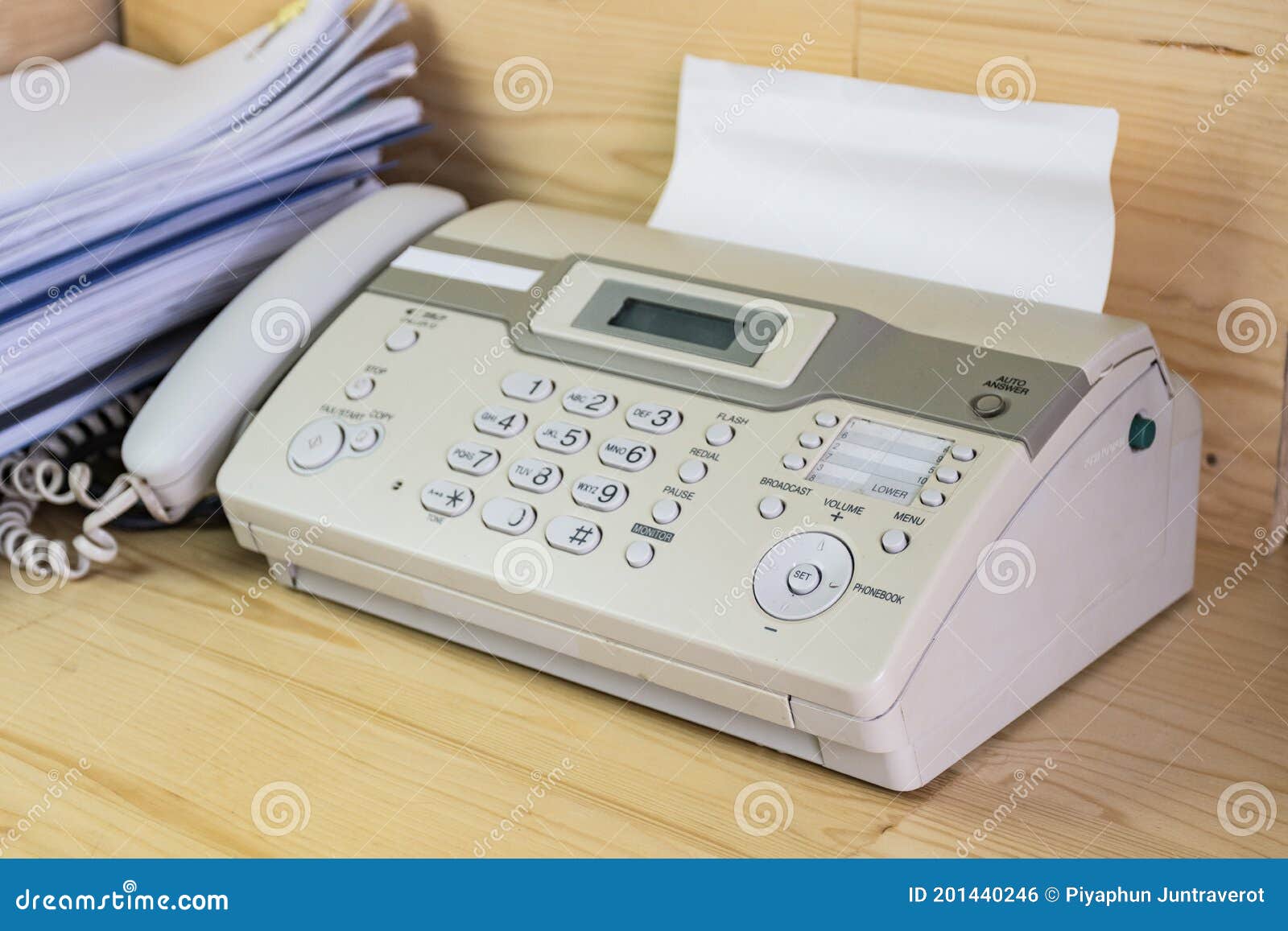 The Fax Machine for Sending Documents Stock Photo - Image of documents ...