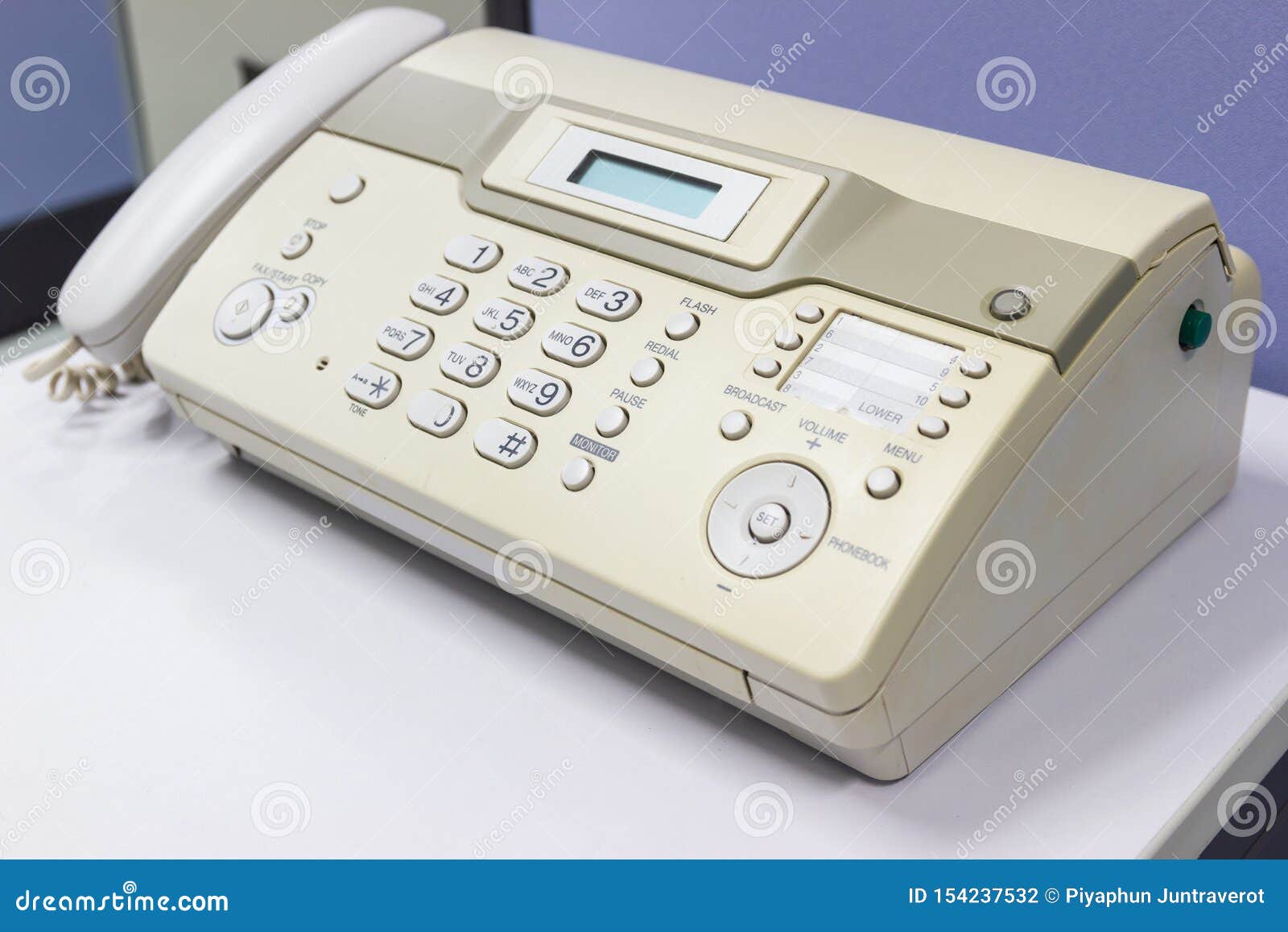 The Fax Machine for Sending Documents in the Office Stock Photo - Image ...