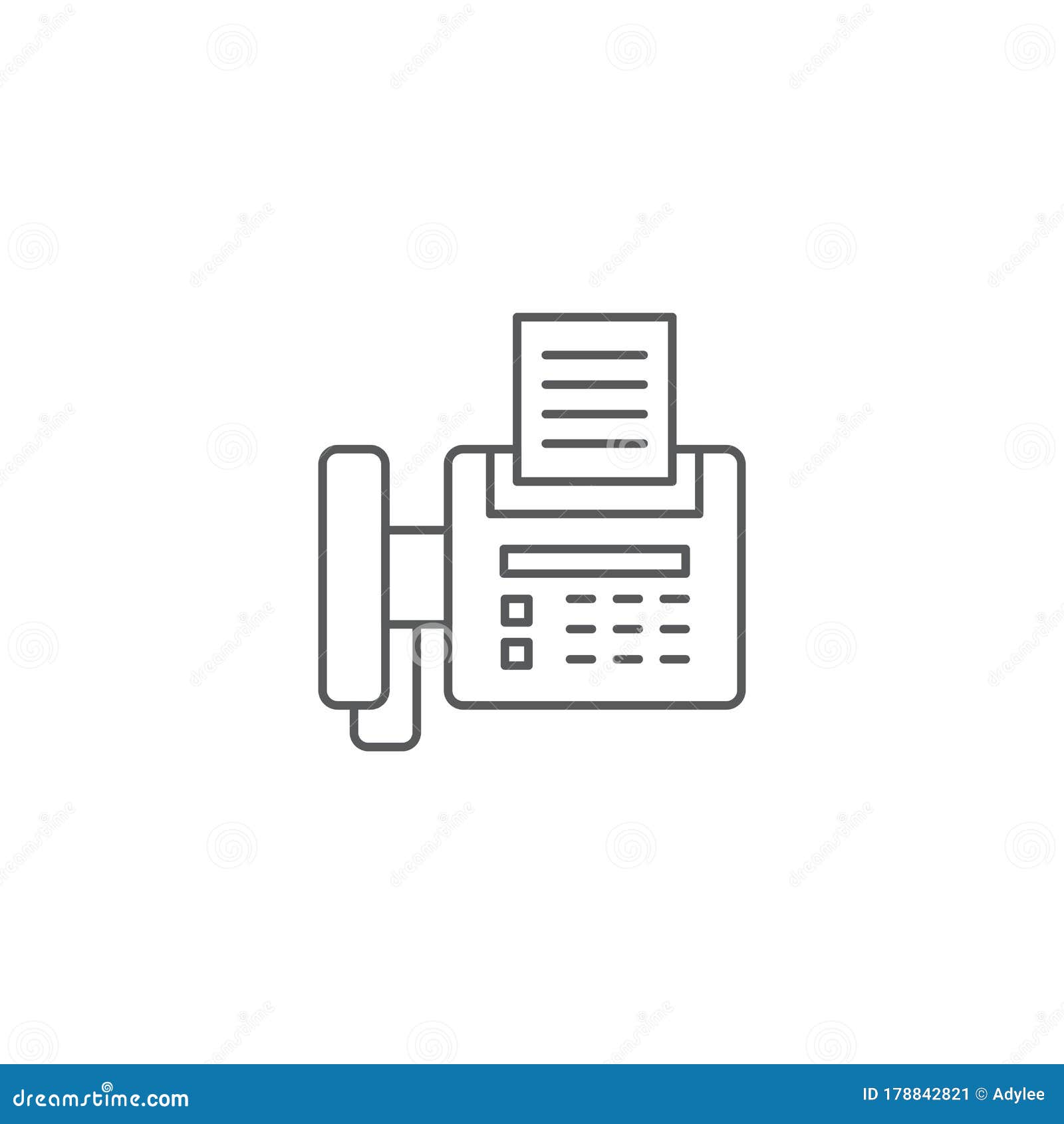 Fax Machine Vector Icon Symbol Isolated on White Background Stock ...