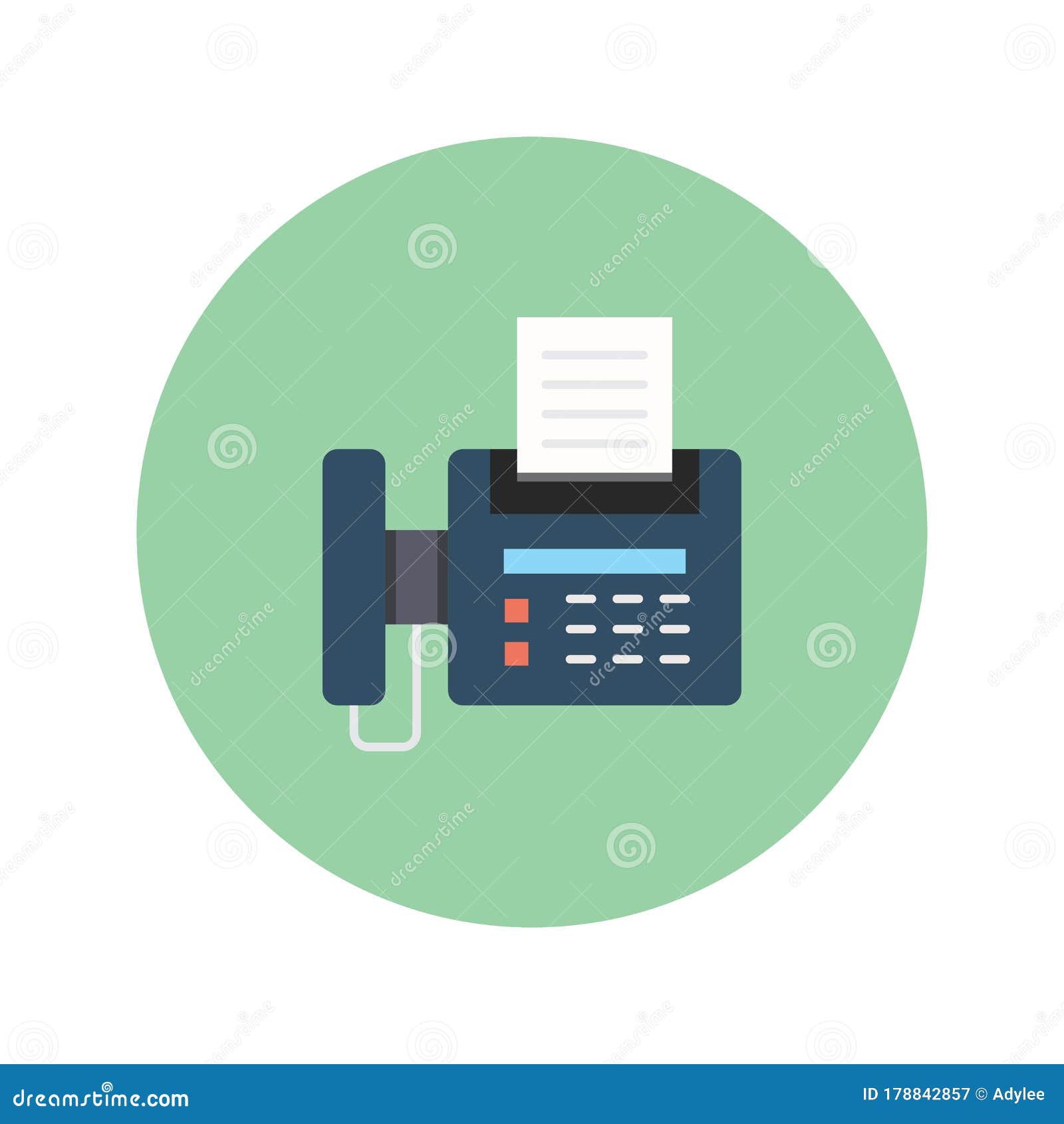 Fax Machine Vector Icon Symbol Isolated on White Background Stock ...