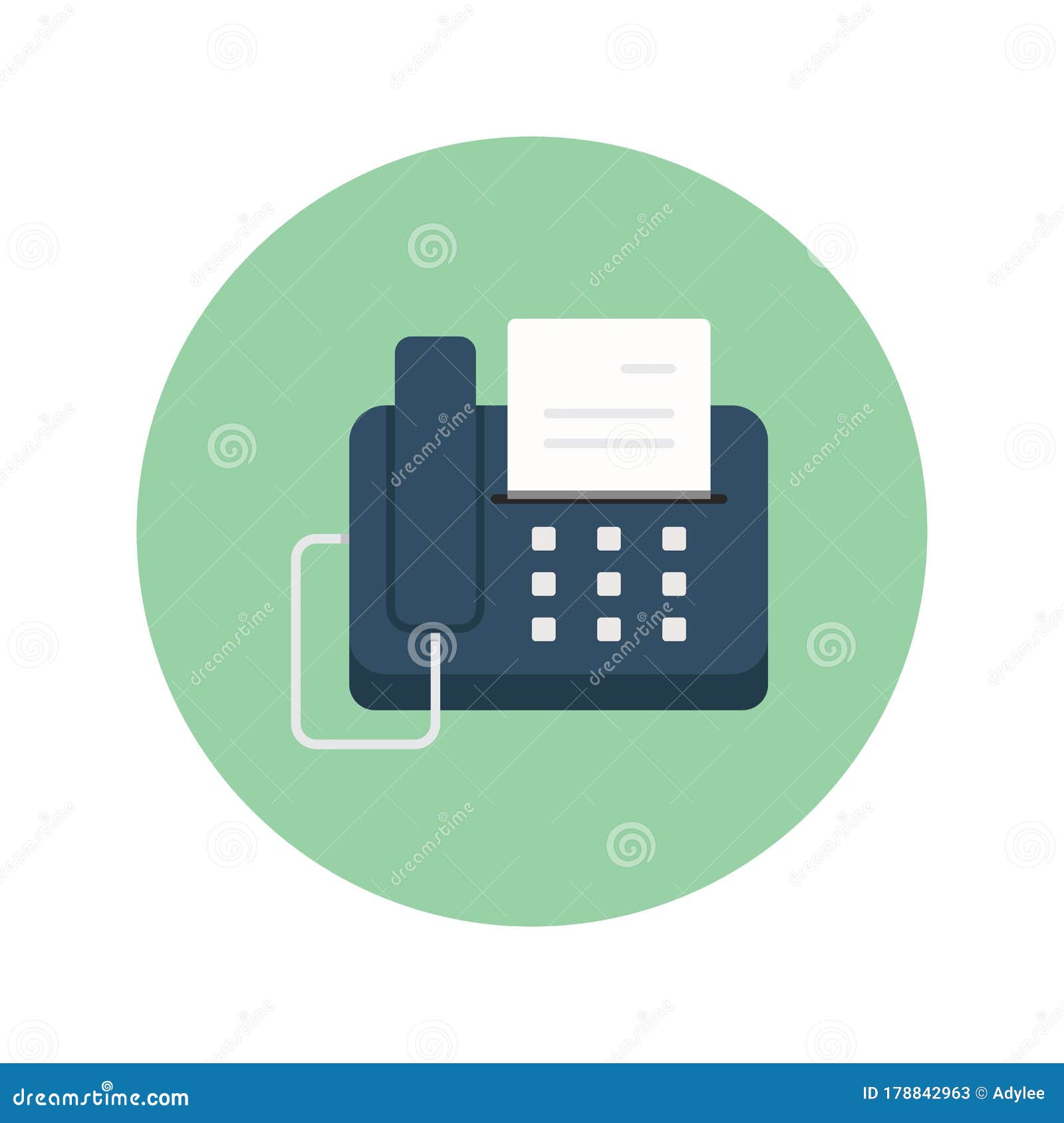 Fax Machine Vector Icon Symbol Isolated on White Background Stock ...