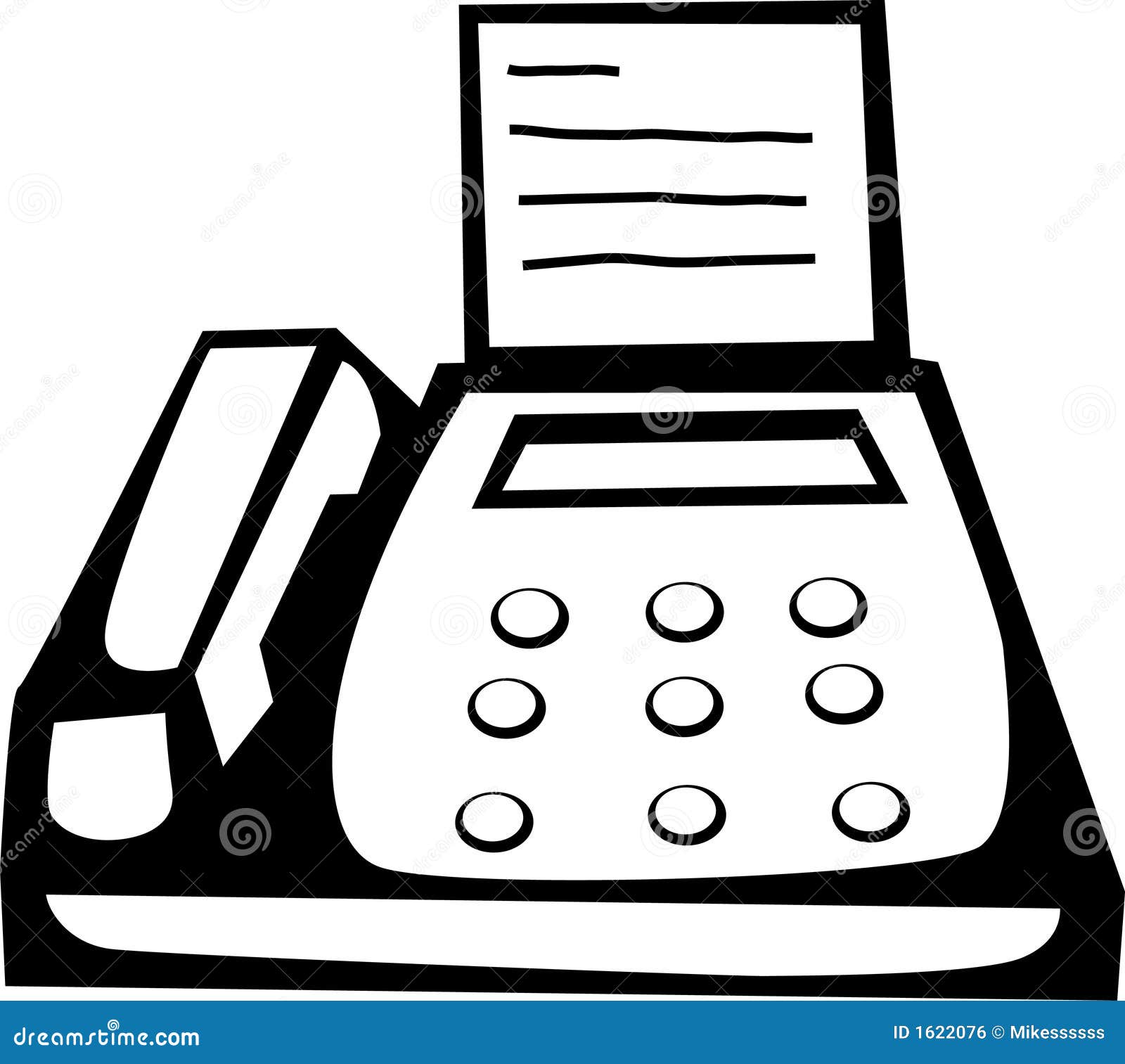 Fax Machine Vector Illustration Stock Vector - Illustration of machine ...
