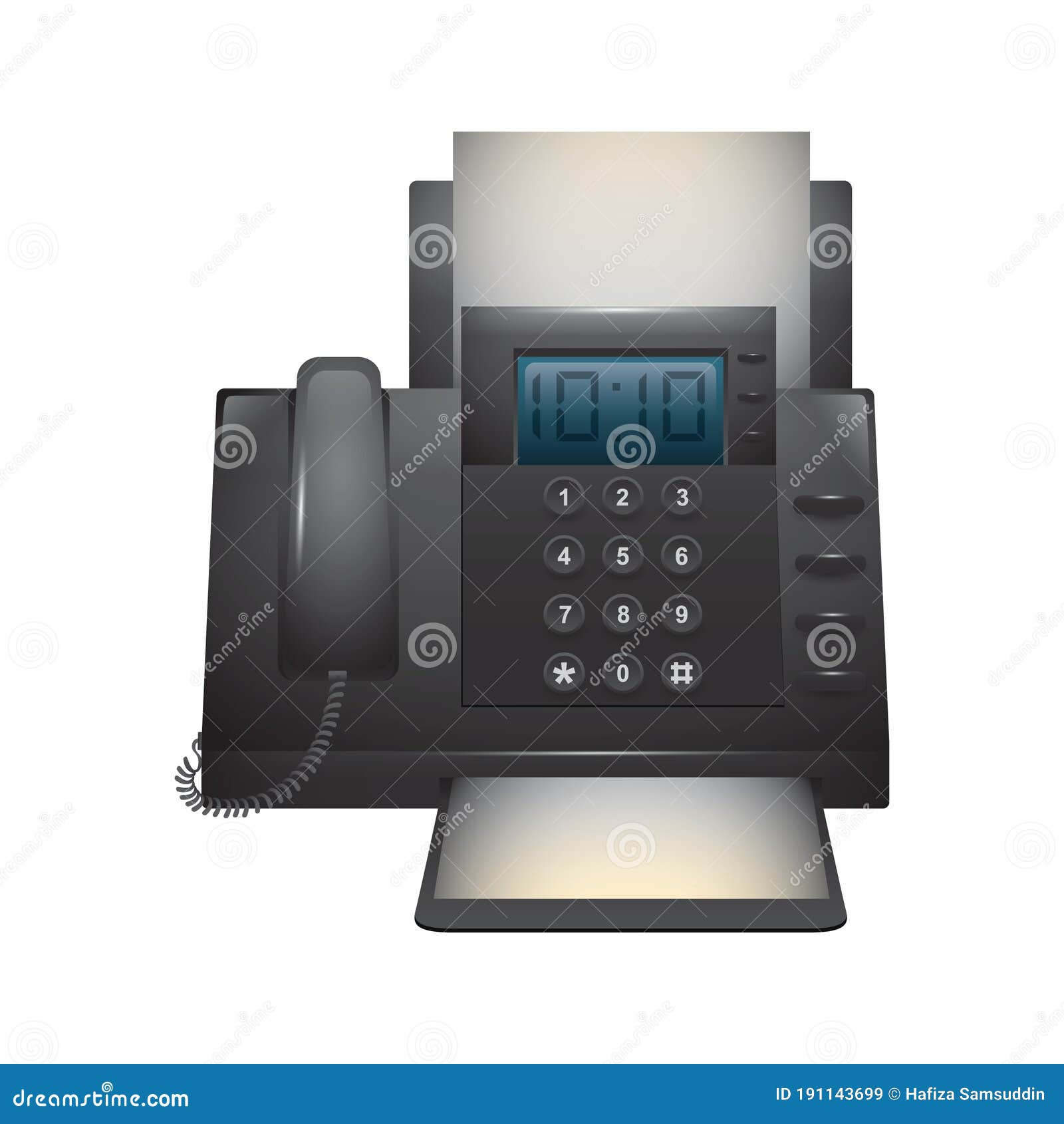 Fax Machine. Vector Illustration Decorative Design Stock Vector ...