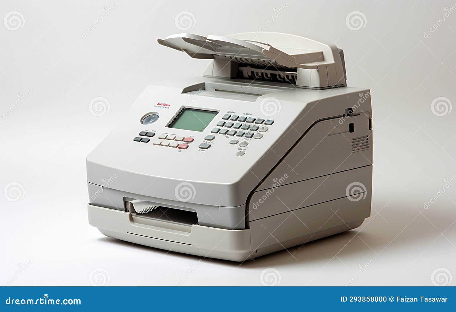 Fax Machine on a White Background -Generative Ai Stock Illustration ...