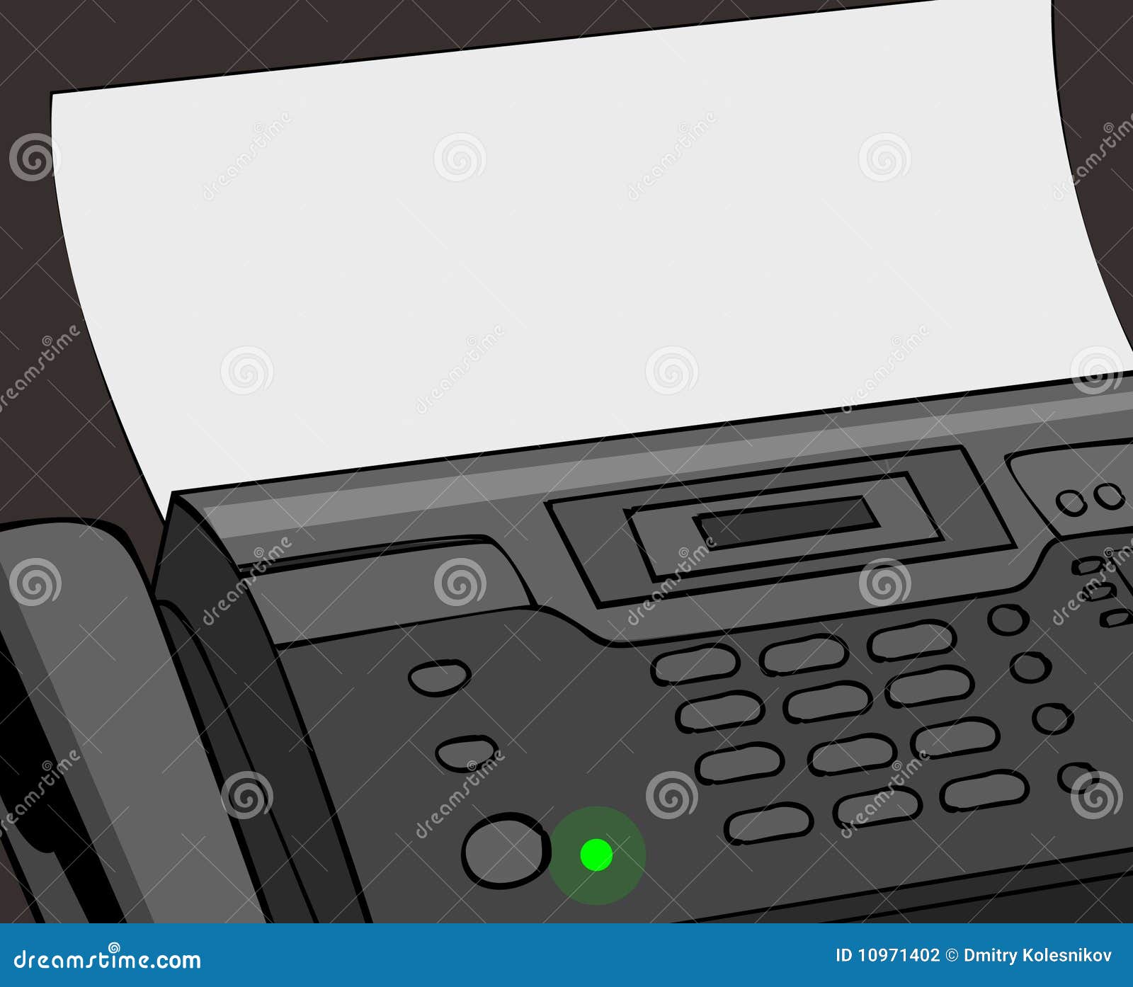 Fax message stock illustration. Illustration of equipment - 10971402