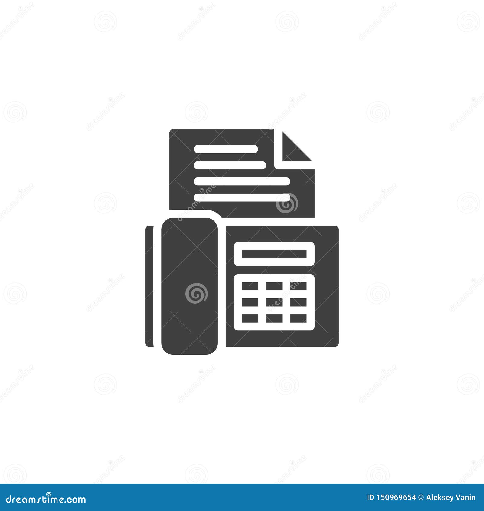 Fax with Paper Document Vector Icon Stock Vector - Illustration of sign ...